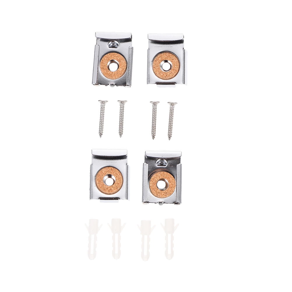 KONTONTY 16Pcs Metal Mirror Holders Silver Fixing Clips Protect Glass ...