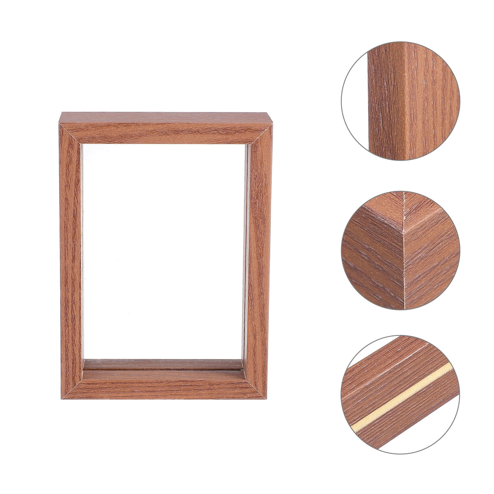 KONTONTY 1Pack Wood Specimen Frame with Glass for Storing Photos and ...