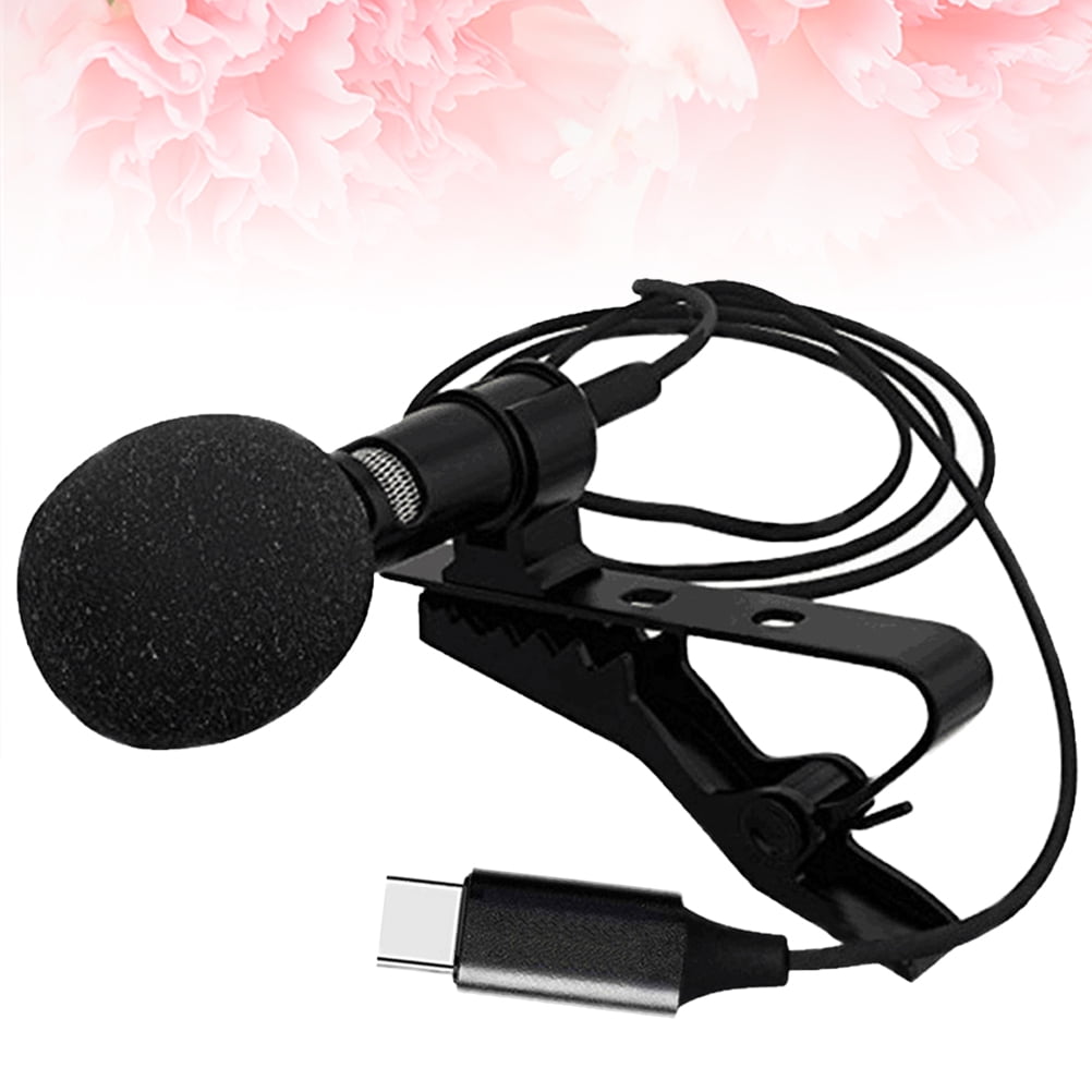KONTONTY 1Pcs Black Mini Stereo Microphone for Smartphone Recording and ...
