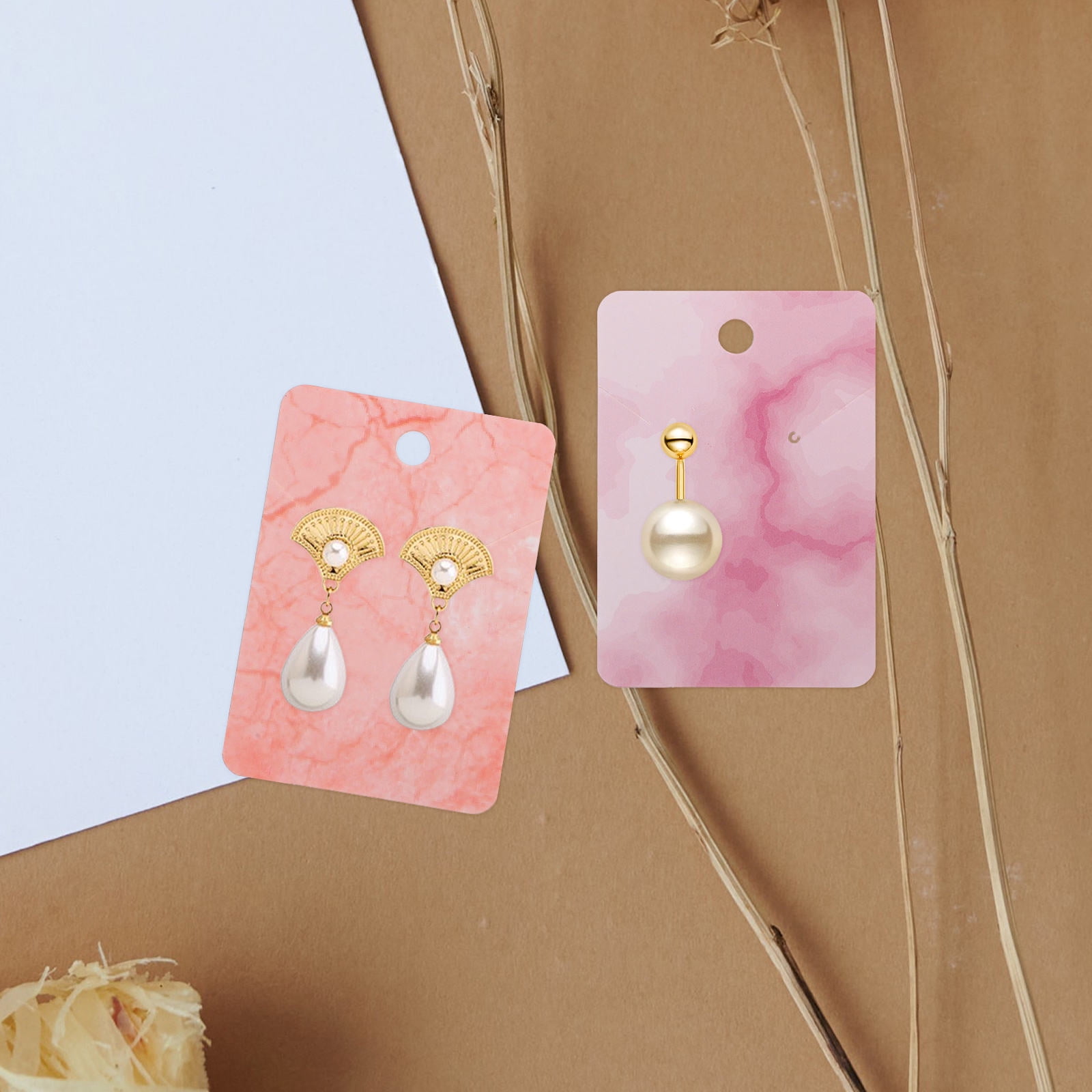 KONTONTY 1Set Paper Jewelry Display Cards Set with Decorative Necklace ...