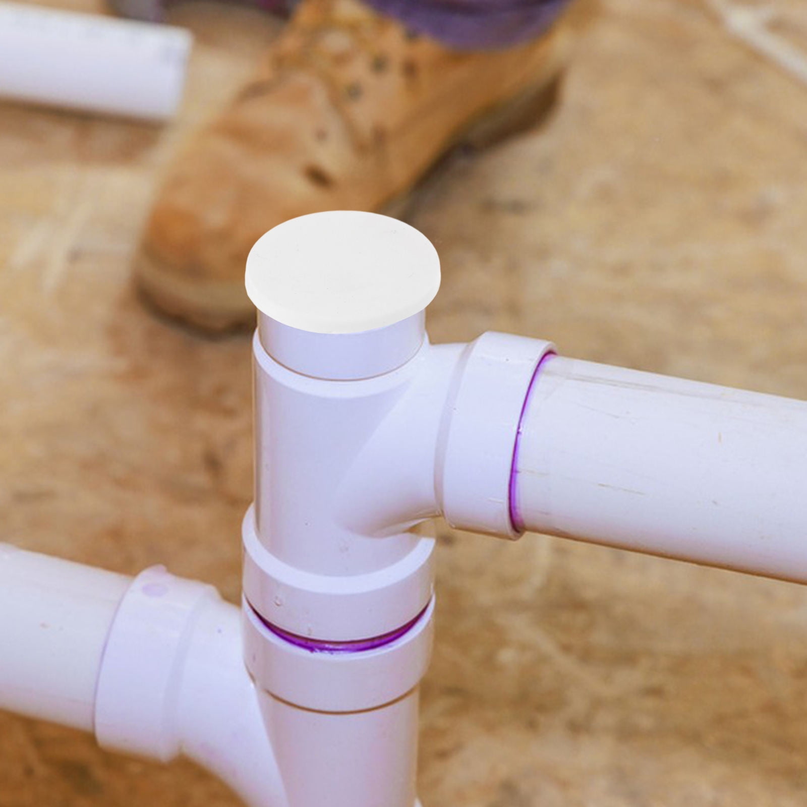 KONTONTY 1Set PVC Pipe End Cap for Residential Color 40Mm Outer ...