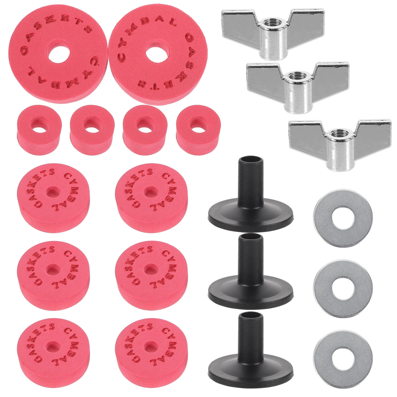 KONTONTY Professional Cymbal Eva Pad Red Metal Eva for Saxophone Drum ...