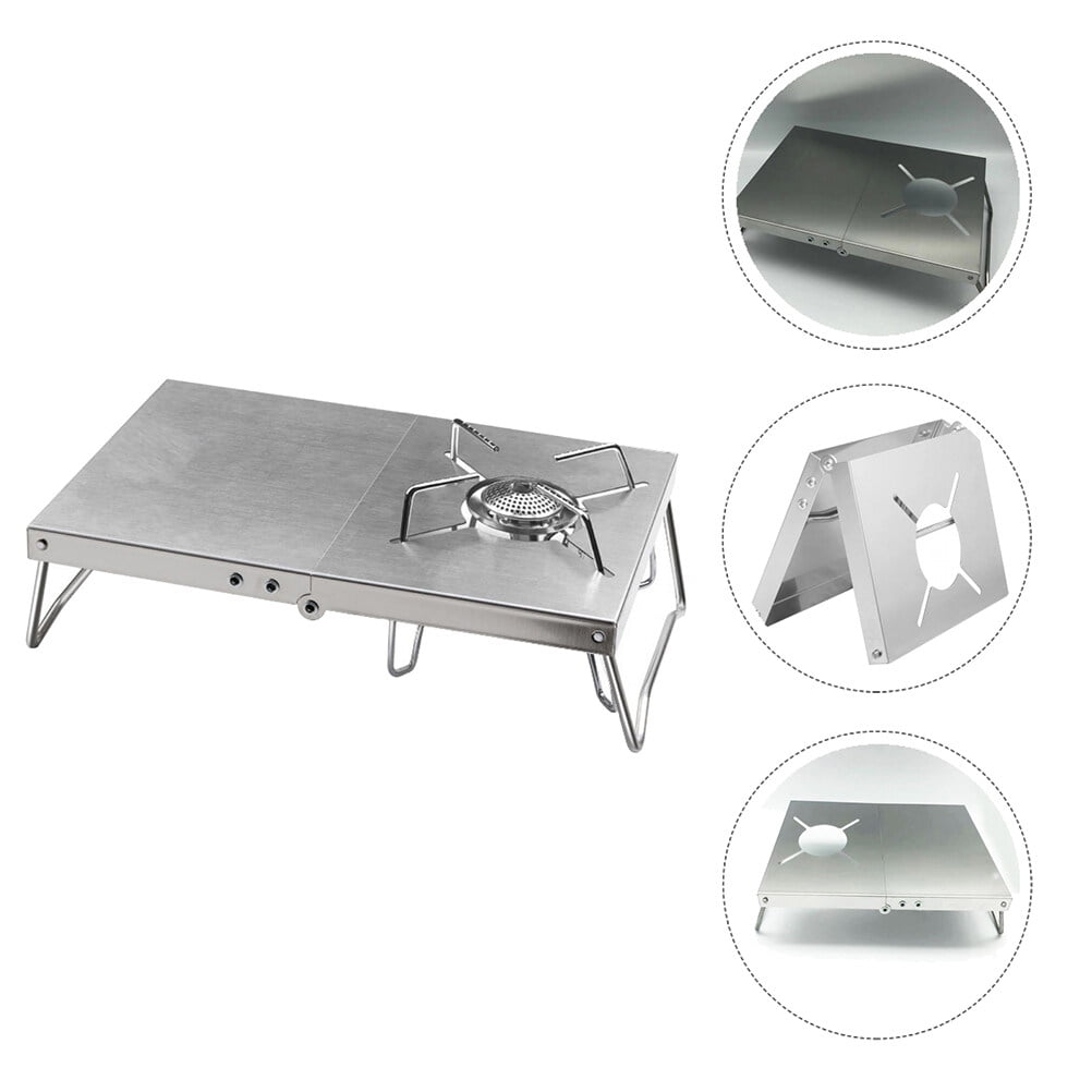 KONTONTY 1Set Stainless Steel Burner Stand Folding Camp Stoves Support ...