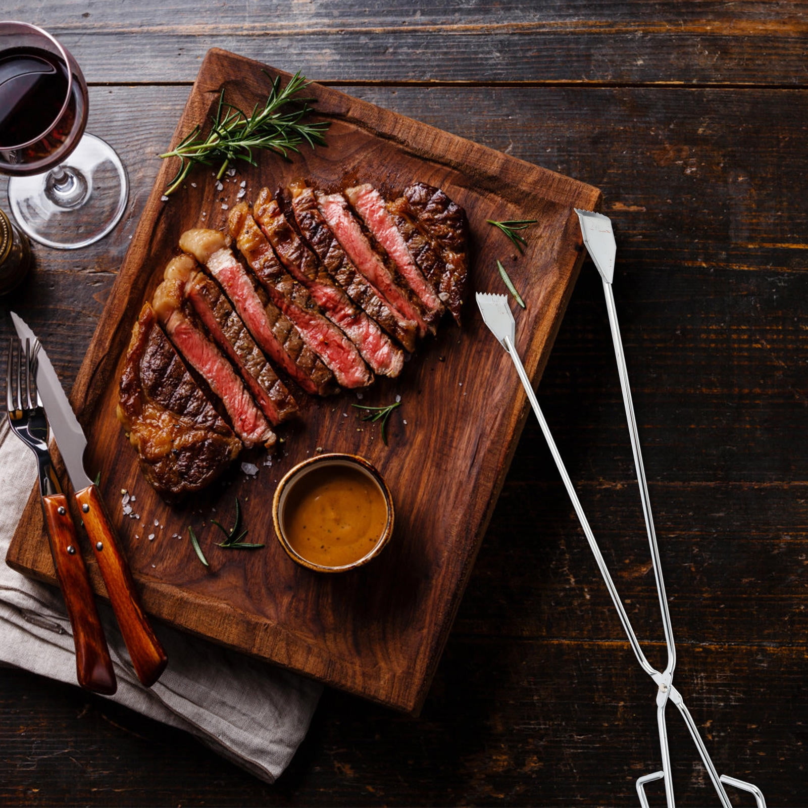 KONTONTY 2 Pcs Logs Burn Tongs and Charcoal Clip Claw Grabber Outdoor ...