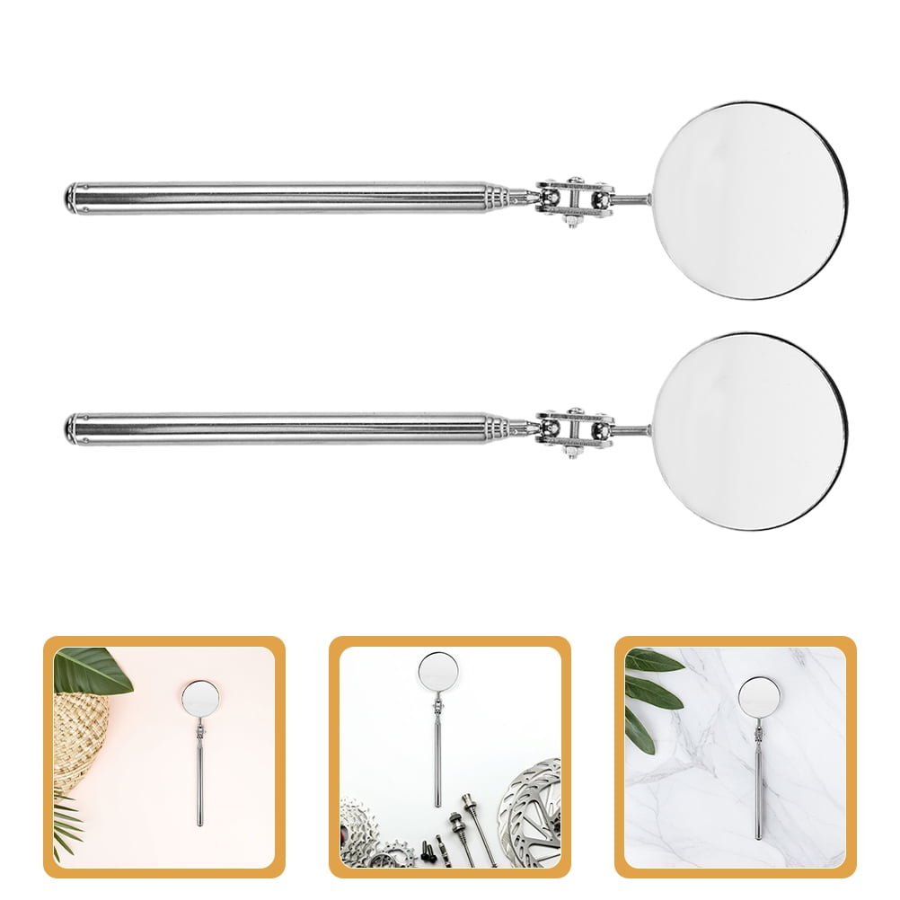 KONTONTY 2 Pcs Telescoping Inspection Mirrors Flexible Swivel Flexible ...