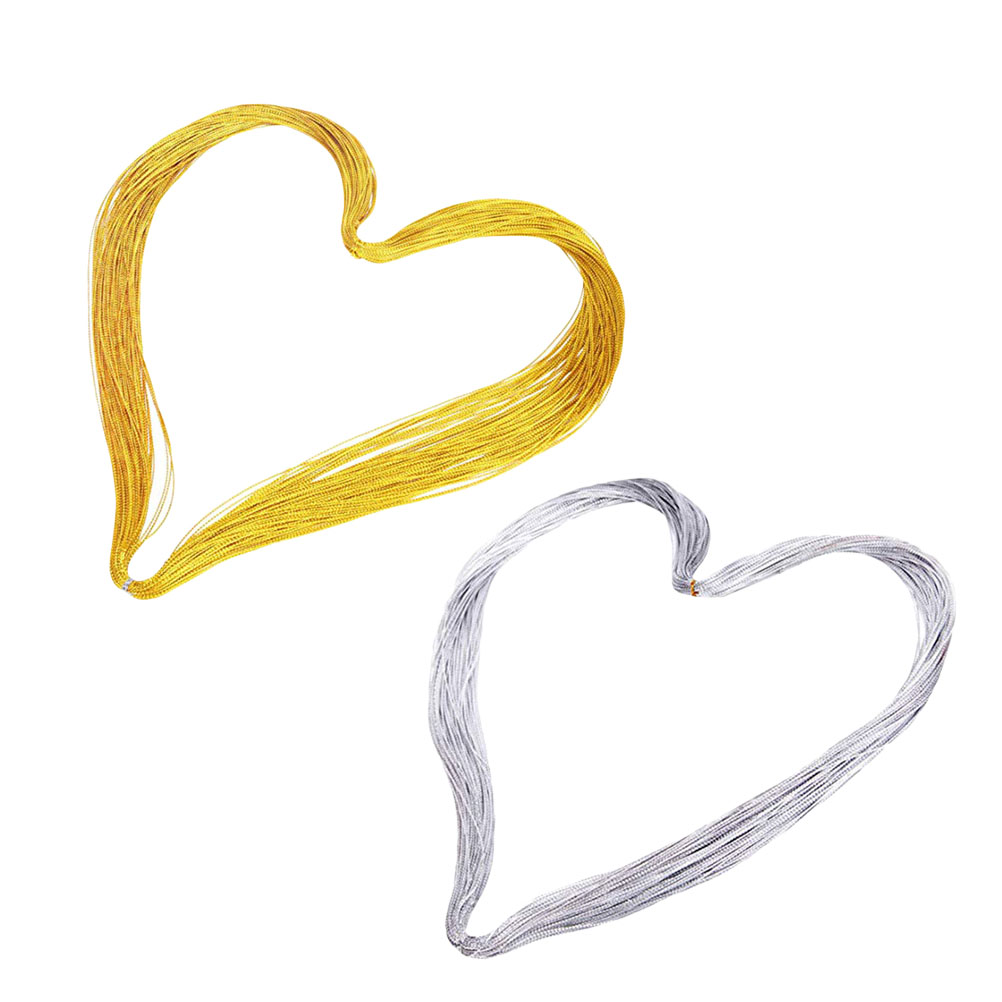 KONTONTY 2 Rolls Metallic Cord String Non Stretch Thread for Jewelry ...