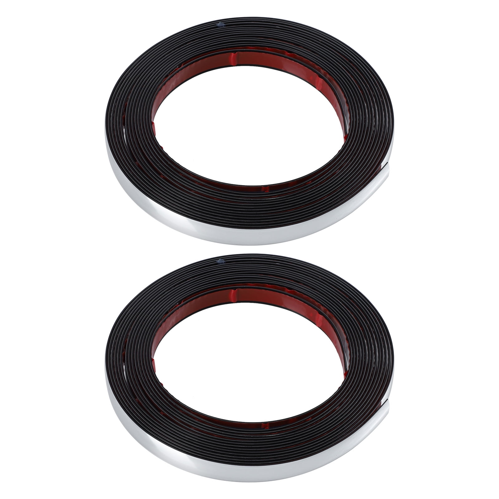 KONTONTY 2 Rolls Silver Plastic Self Adhesive Edging Strip for Wall ...