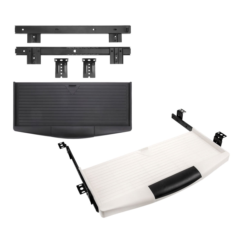 KONTONTY 2 Sets Ergonomic Keyboard Tray With Adjustable Stand Slide-Out ...