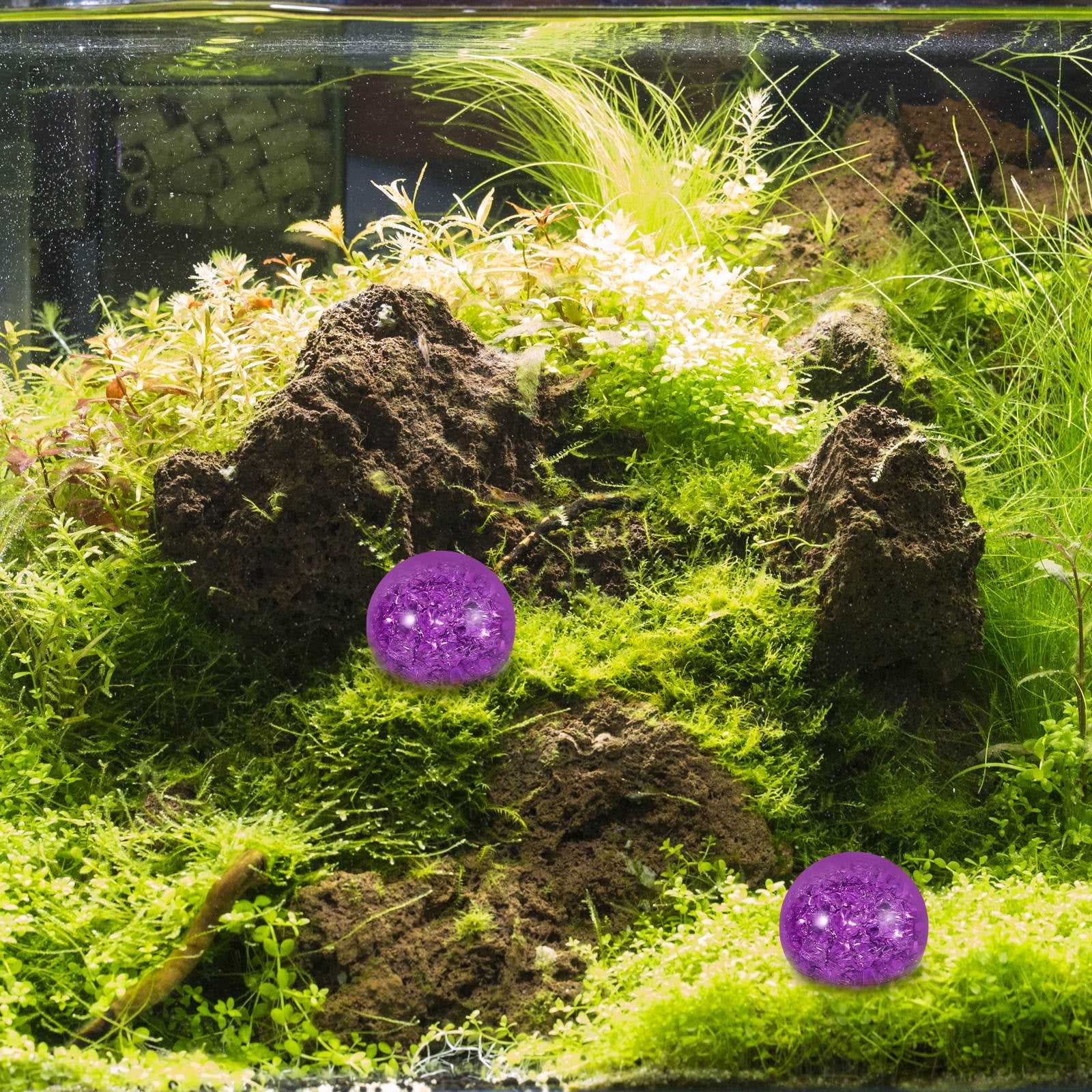 KONTONTY 2 Sets Ice Cracked Crystal Ball Rolling Glass Sphere With ...