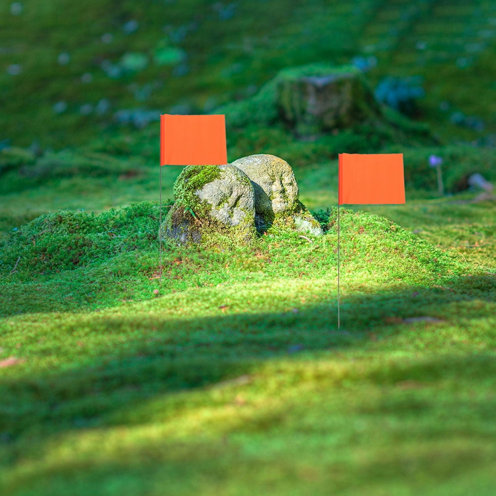 KONTONTY 25pcs Garden Lawn Marker Flags for Measuring Safety and ...