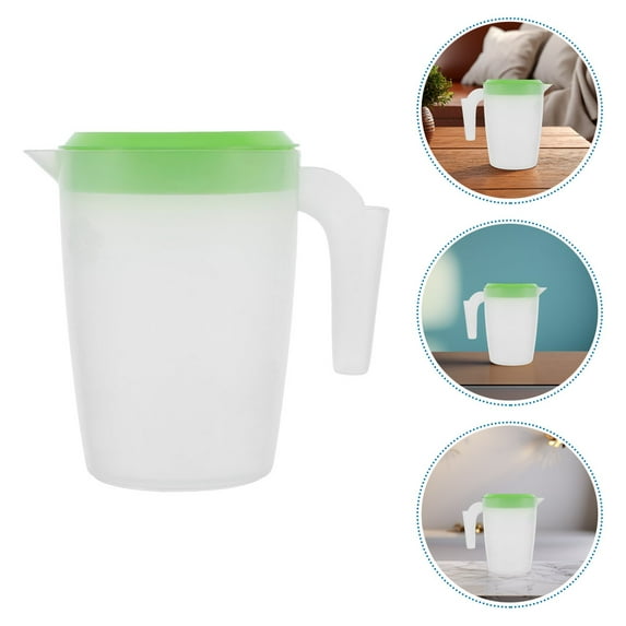 KONTONTY 2PCS Fridge Storage Pitcher Plastic Water Pitcher with Lid ...