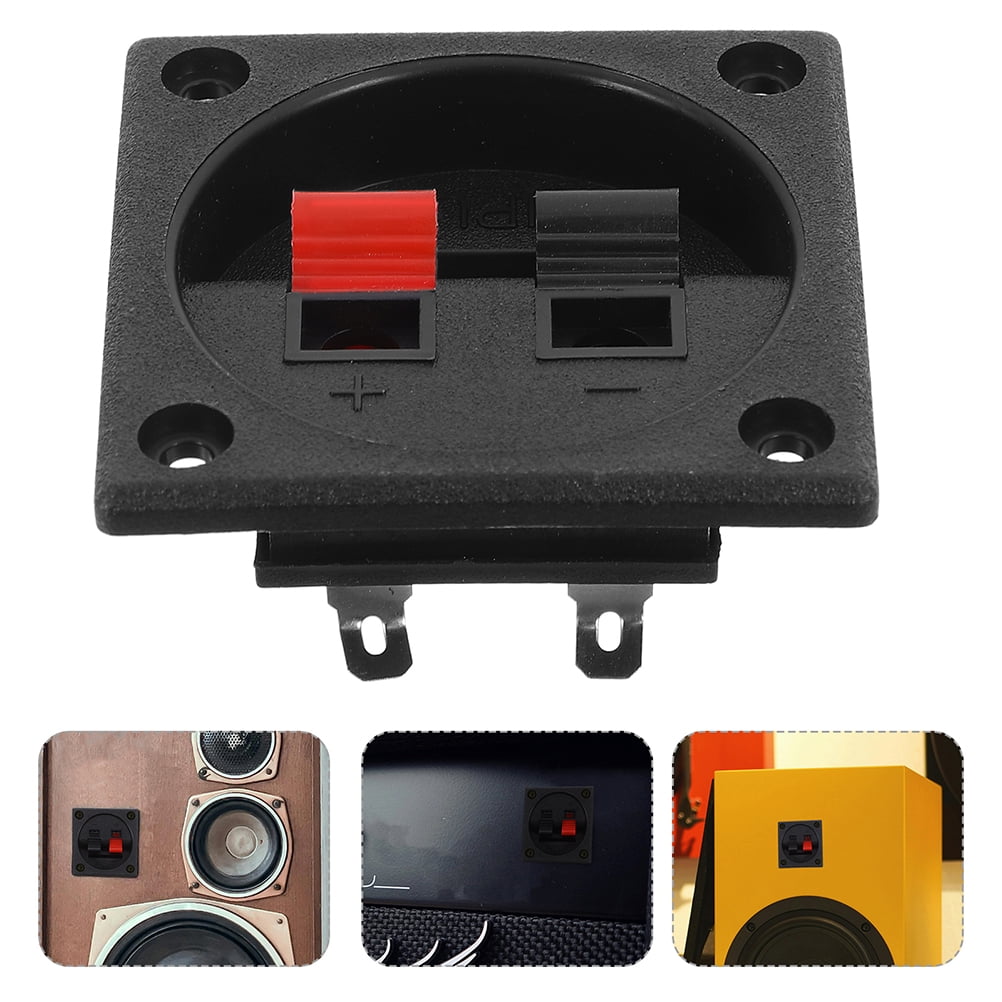 KONTONTY 2PCS Square Speaker Wire Spring Terminal Cup Double Row ...