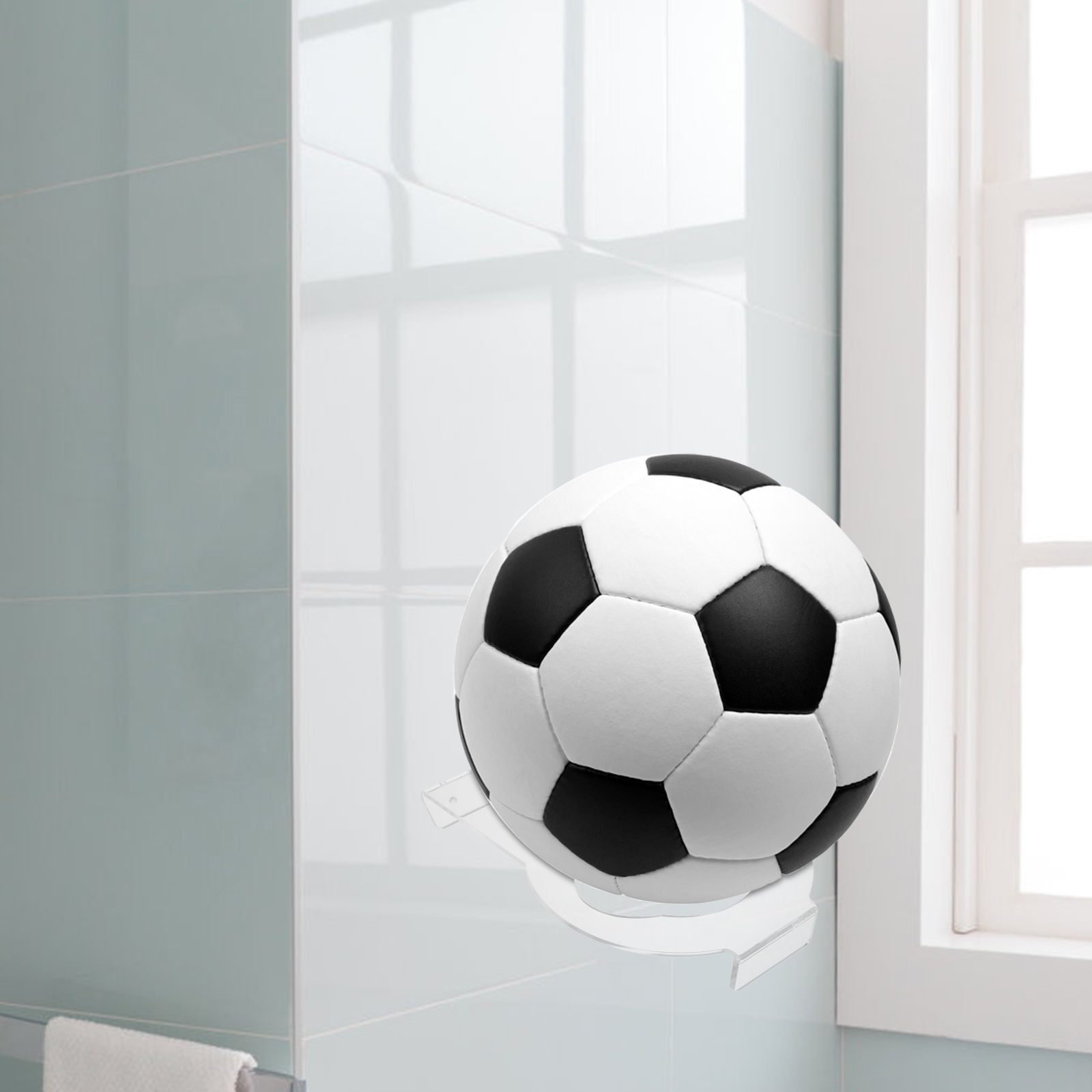 KONTONTY 2Pcs Space Saving Ball Hanger Wall Mount Acrylic Storage Stand ...