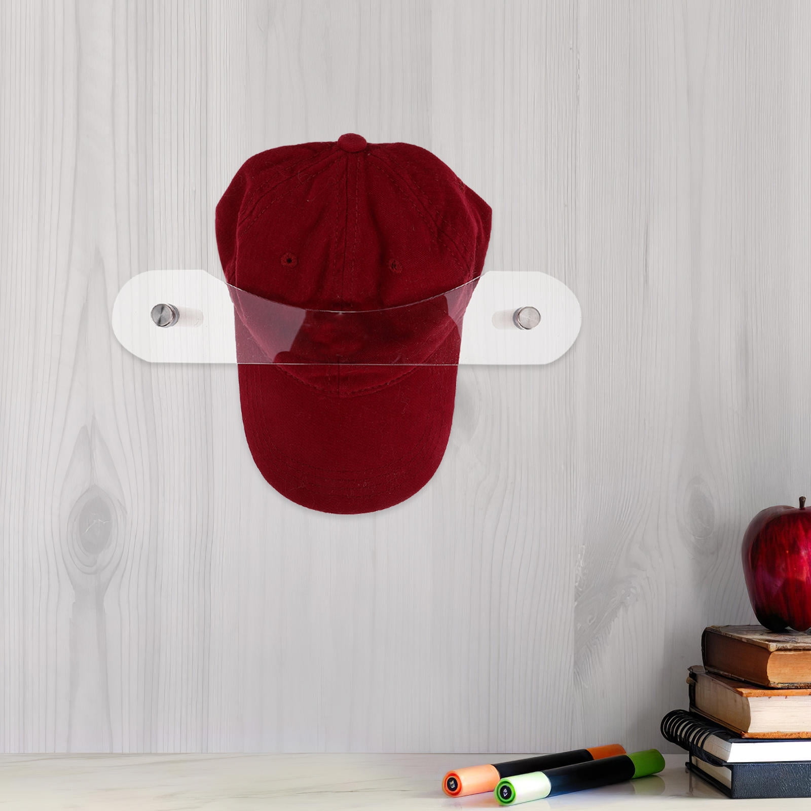 KONTONTY 2pcs Baseball Cap Storage Organizer Wall Mount Hat Holder for ...