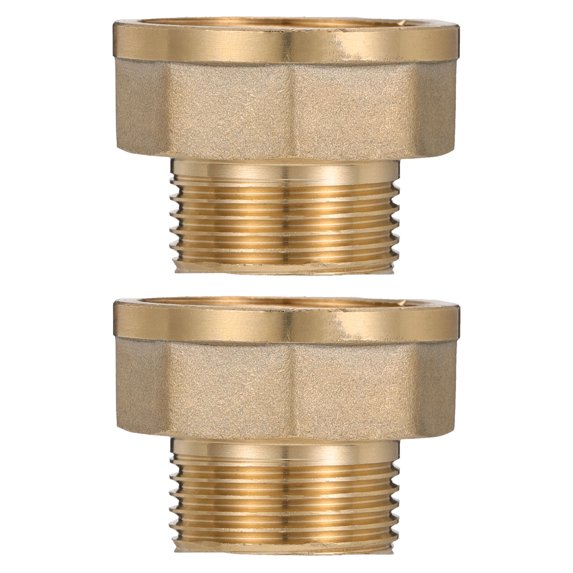 KONTONTY 2pcs Brass Pipe Fitting Reducer Golden Resists High ...