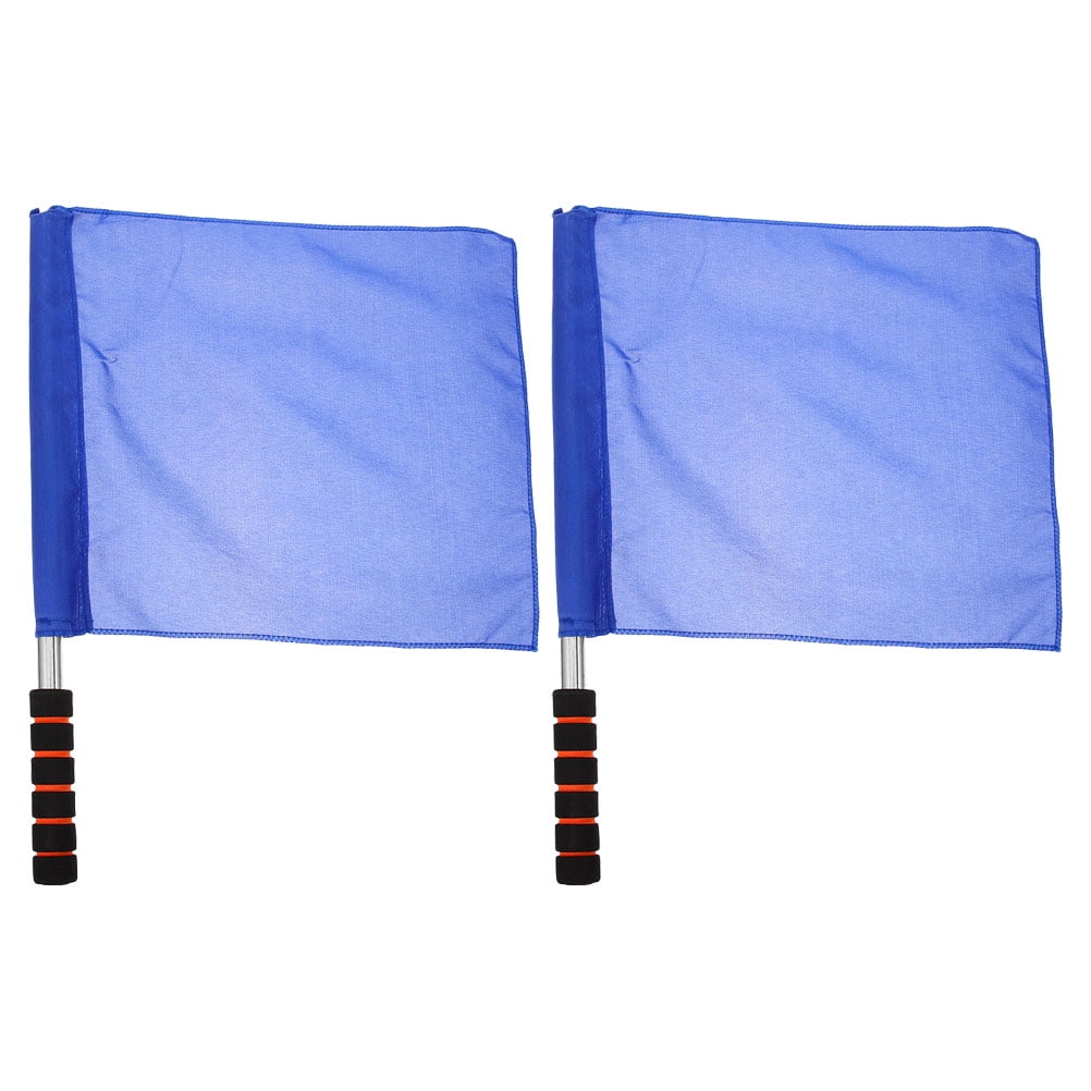KONTONTY 2pcs Handheld Warning Flag for Traffic Control Sports Lightweight and Foldable Referee ...