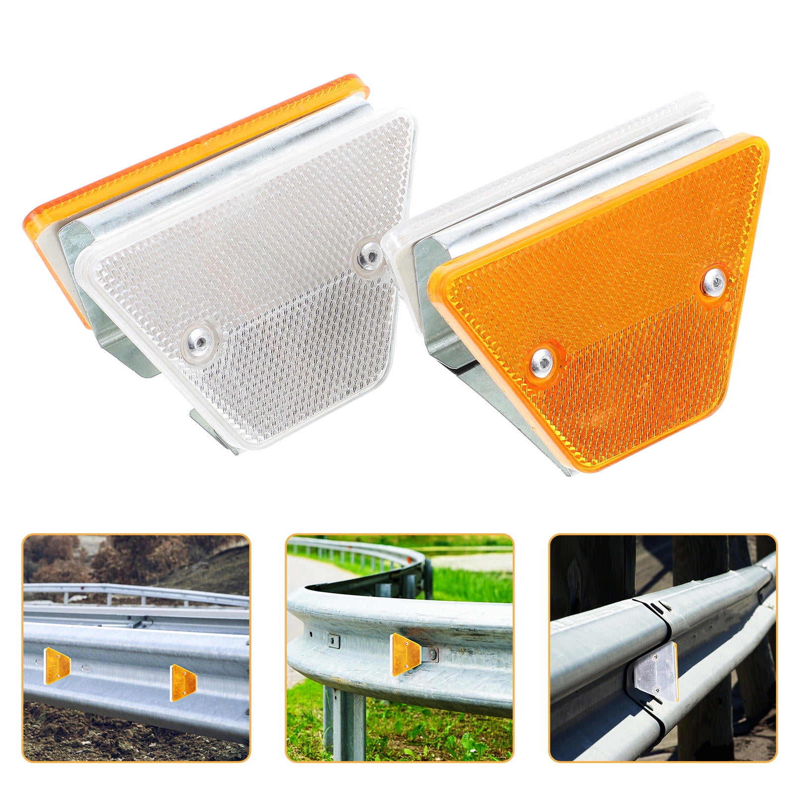 KONTONTY 2pcs Reflective Road Driveway Markers Signs Pavement ...