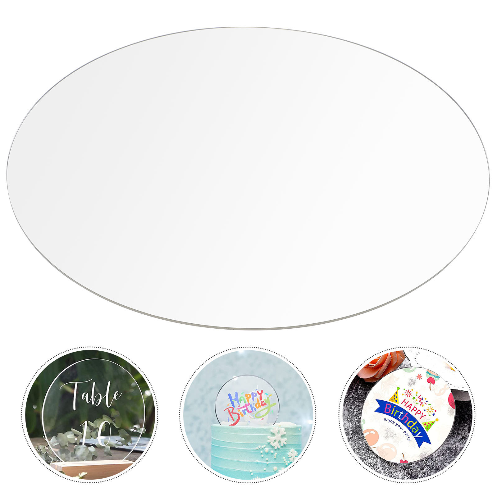 KONTONTY 2pcs Round Clear Acrylic Disc Clear Acrylic Round Sheet Clear ...