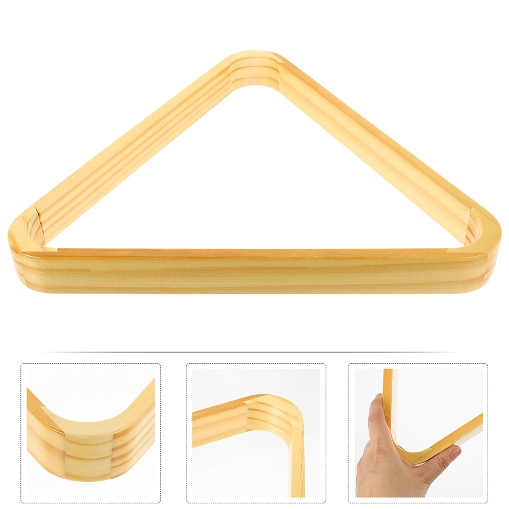 KONTONTY 2pcs Solid Wood Triangle Billiard Racks for Pool Table ...