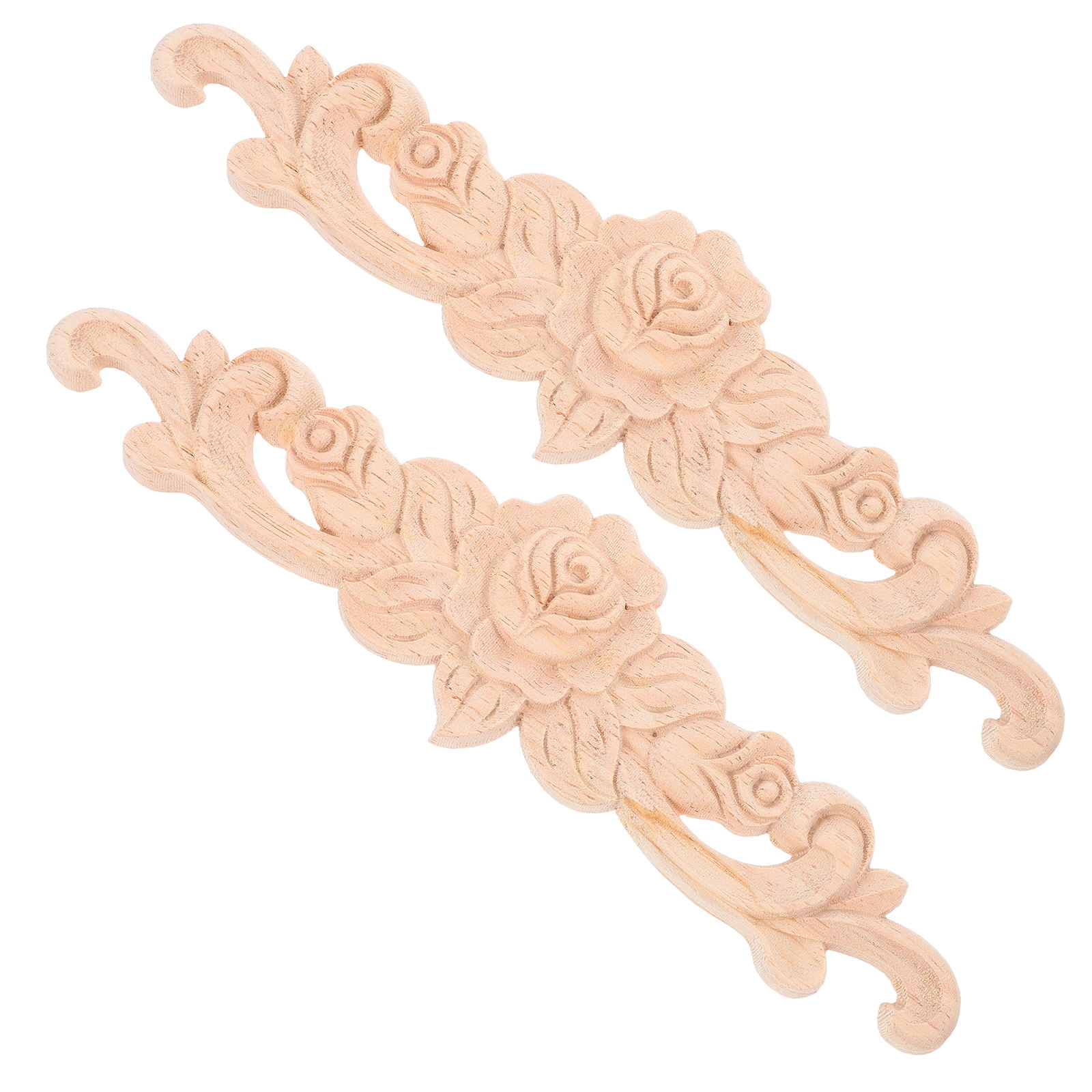 KONTONTY 2pcs Wood Carved Onlays Appliques Wood Carved Applique ...