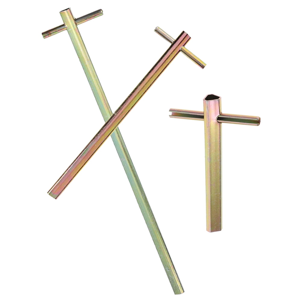 KONTONTY 3 Pcs Long Elevator Door Key Triangular Emergency Rose Gold ...