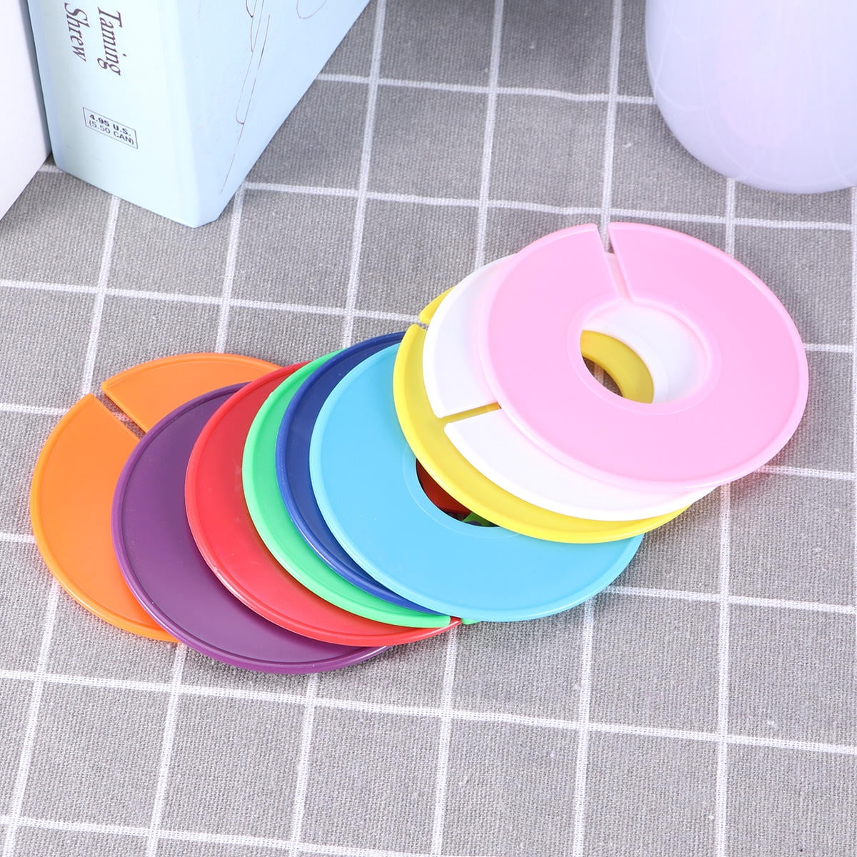 KONTONTY 30 Pcs Plastic Clothing Size Dividers Round Closet Dividing ...