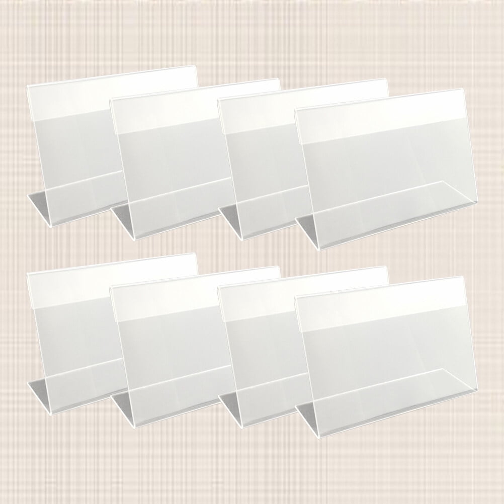 KONTONTY 30Pcs Reusable Clear Plastic Labels for Supermarkets Retail ...