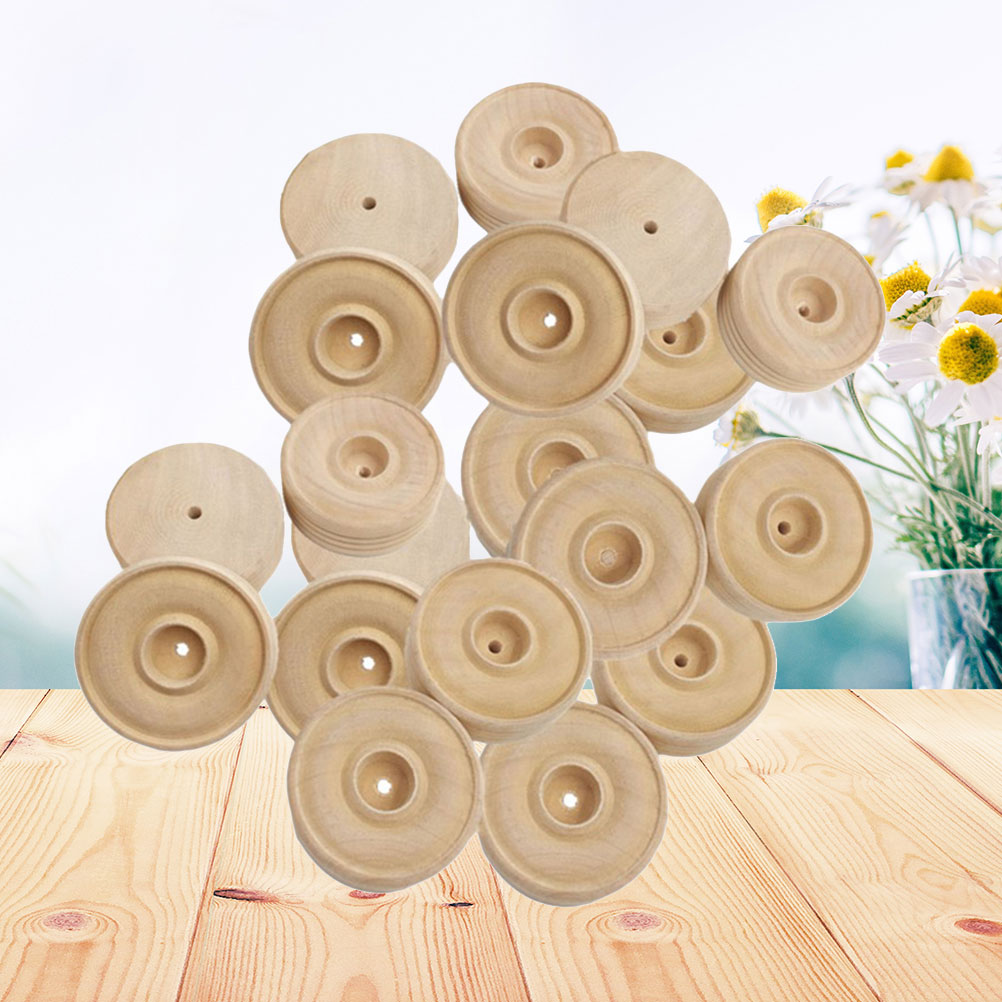 KONTONTY 35Pcs Wooden Wheels for Toy Cars Diy Handmade Crafts Kids Toy ...