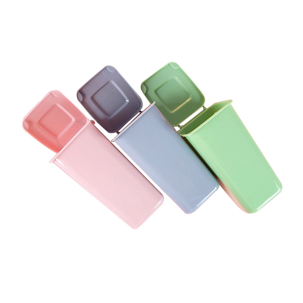 KONTONTY 3Pcs Pen Holder Trash Can Shaped Assorted Color Plastic for ...
