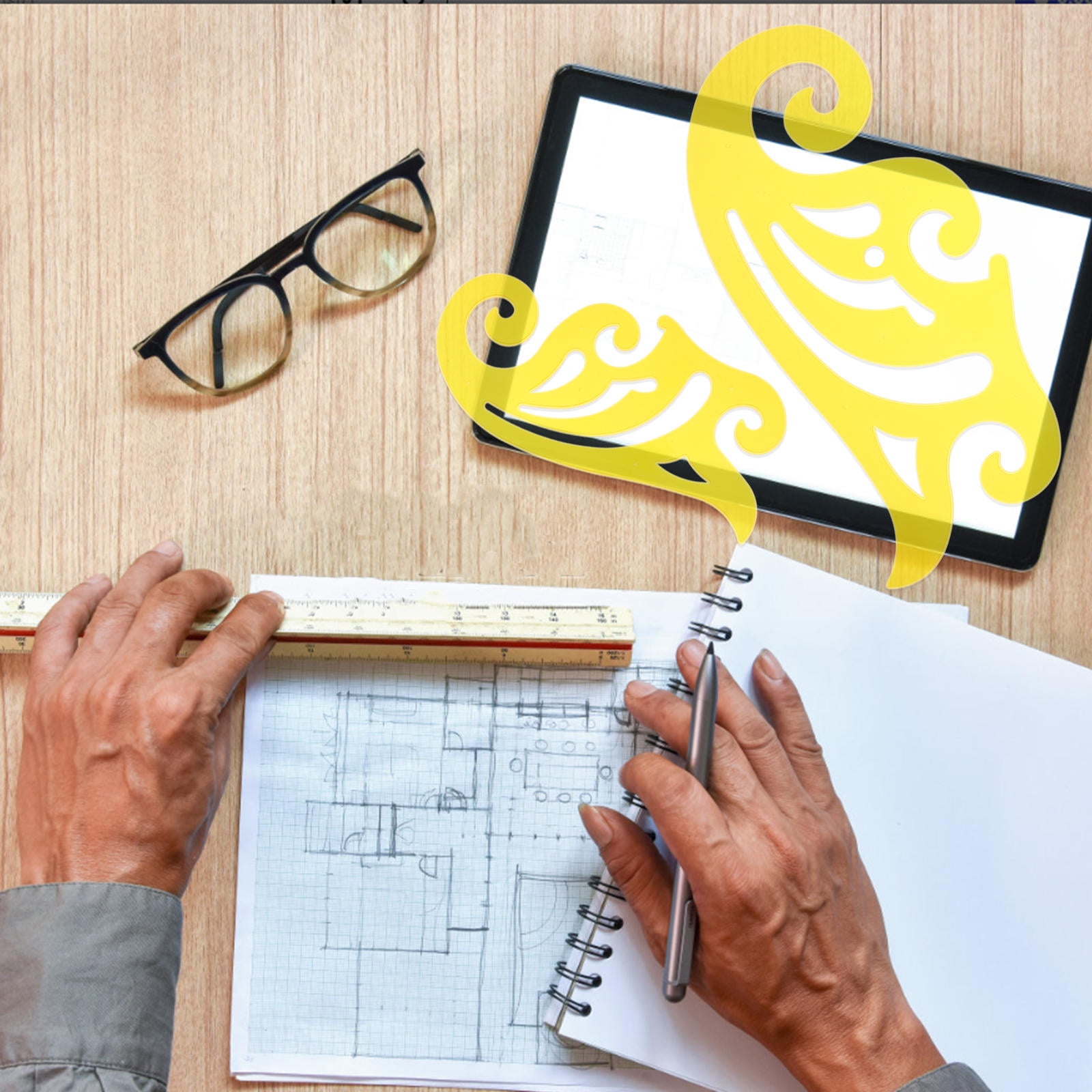 KONTONTY 3pcs Sewing Pattern Ruler Curved Ruler Sewing Drawing Ruler ...