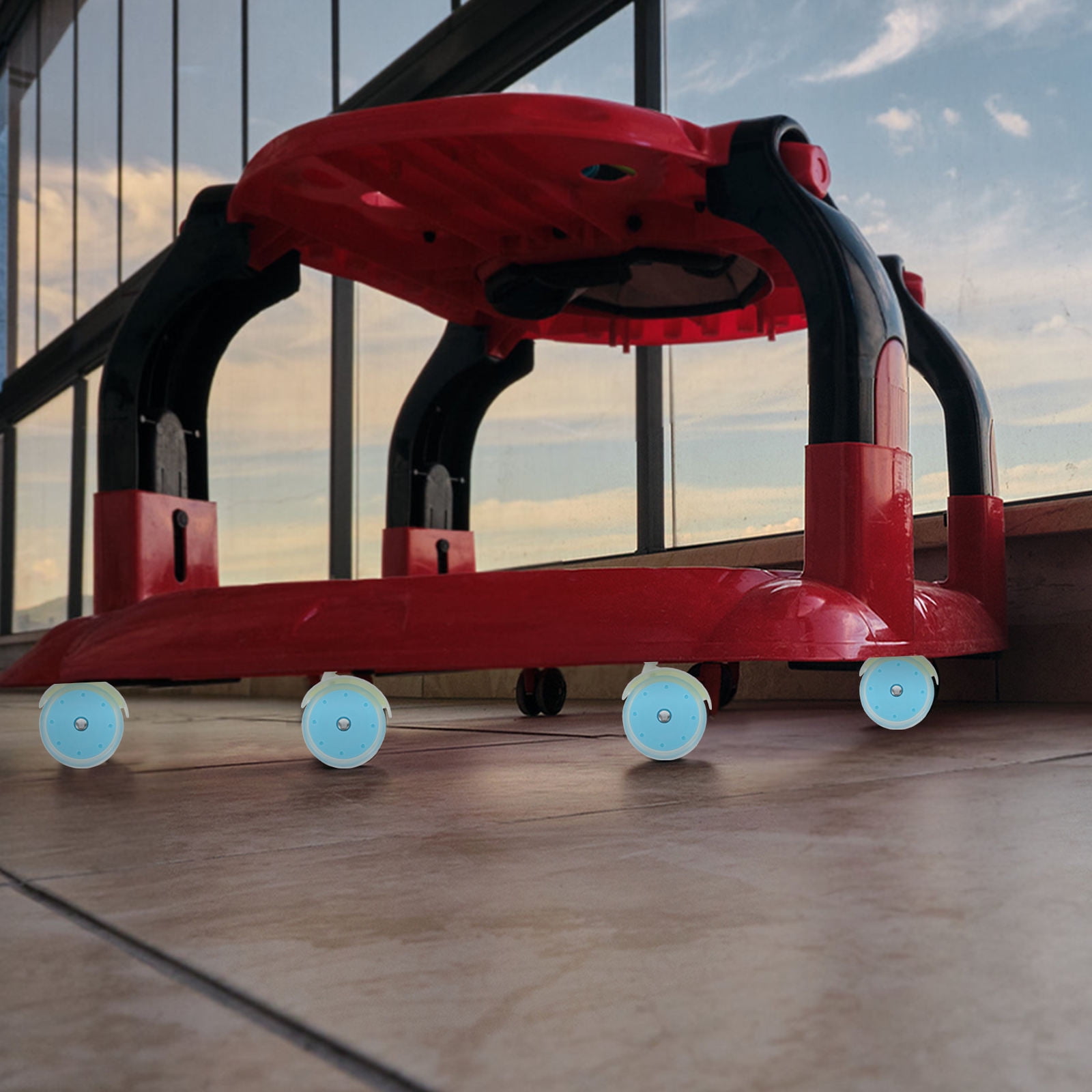 KONTONTY 4 Pcs Baby Walker Wheel Replacement Kit Car Accessories Sky ...