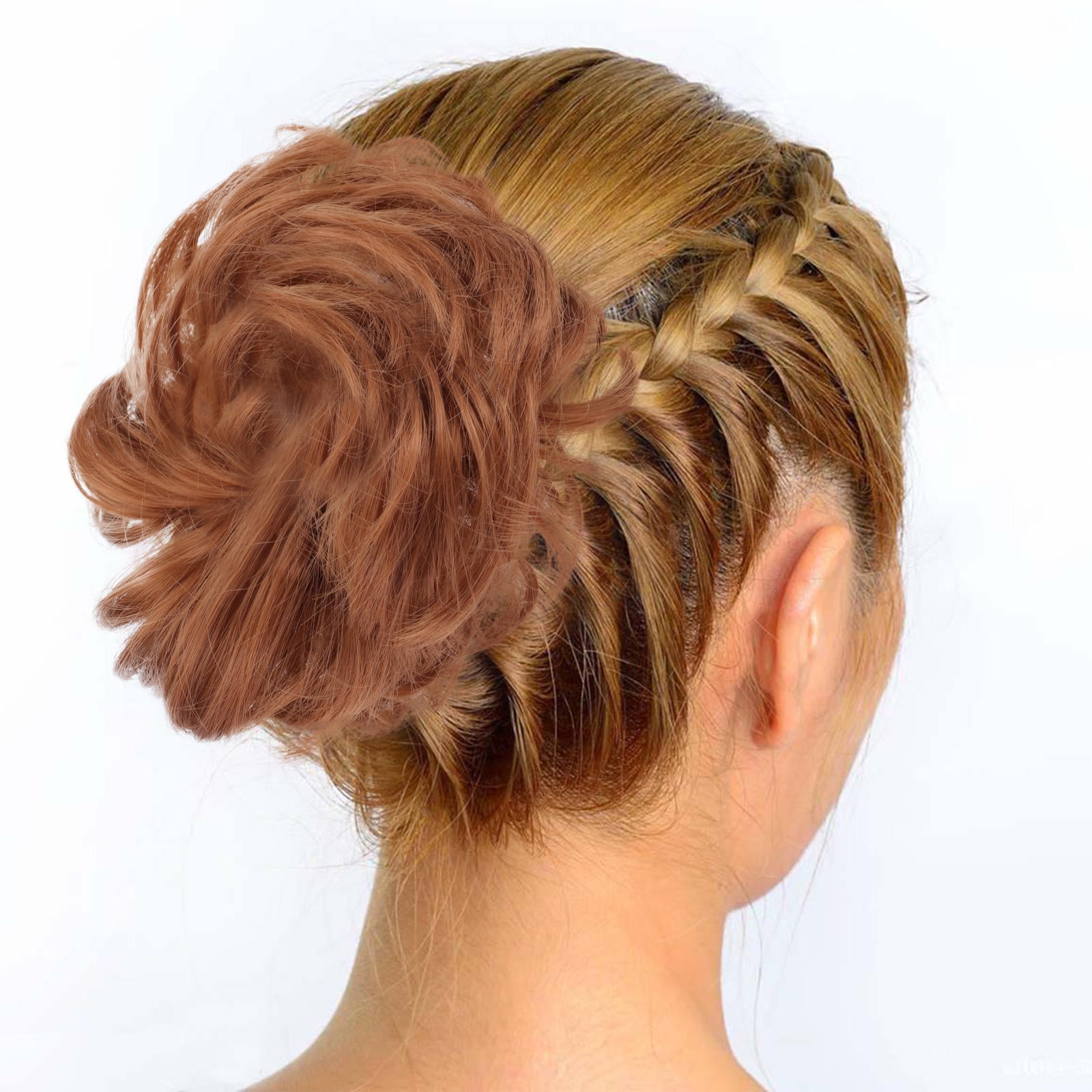 KONTONTY 4 Pcs Scrunchy Buns Wig Headband High Temperature Silk Hair ...