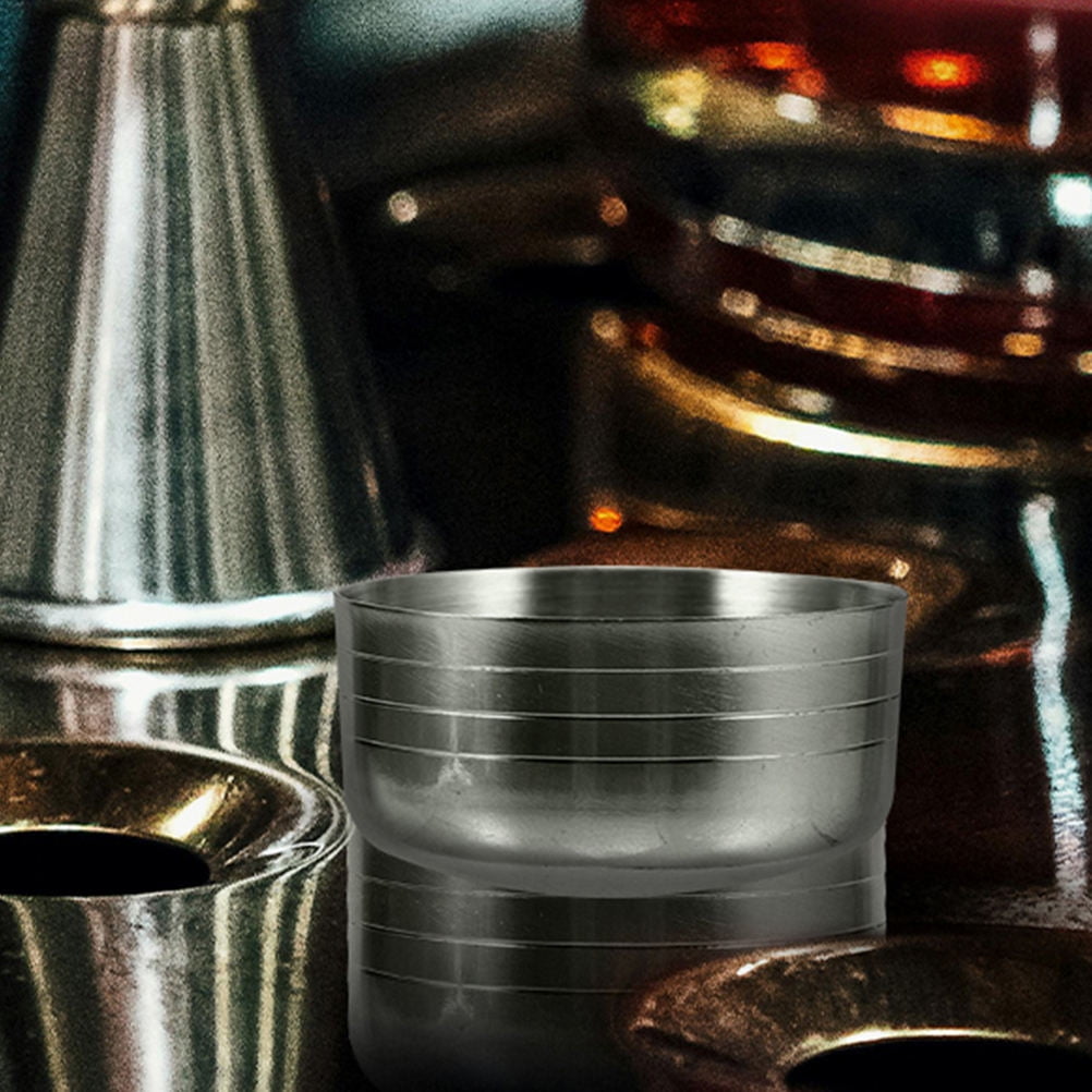KONTONTY 4 Pcs Stainless Steel Shaker Lids For Cocktail Shakers ...