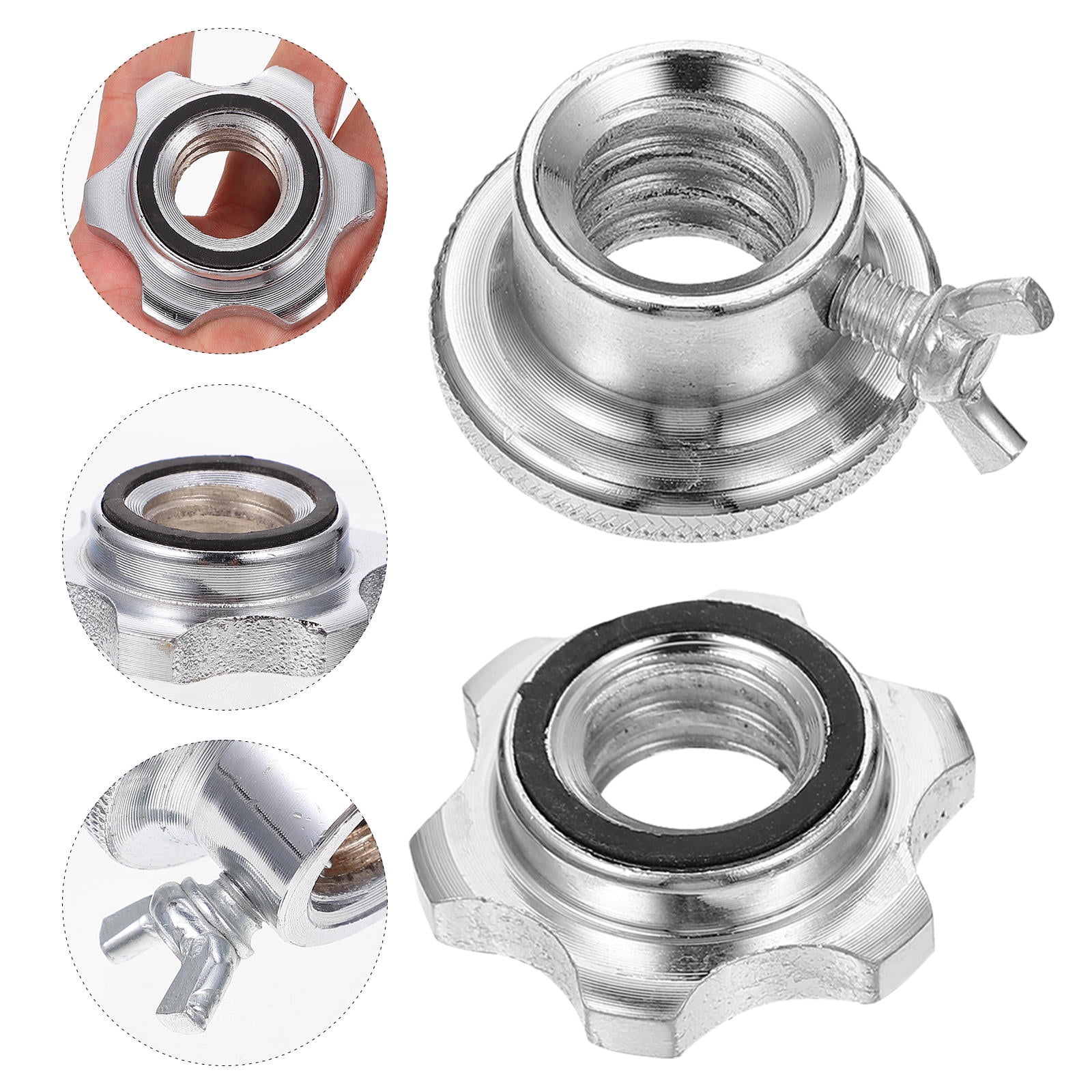 KONTONTY Barbell Collars Steel 4Pcs 2.1X2.1X1.2in - Walmart.com