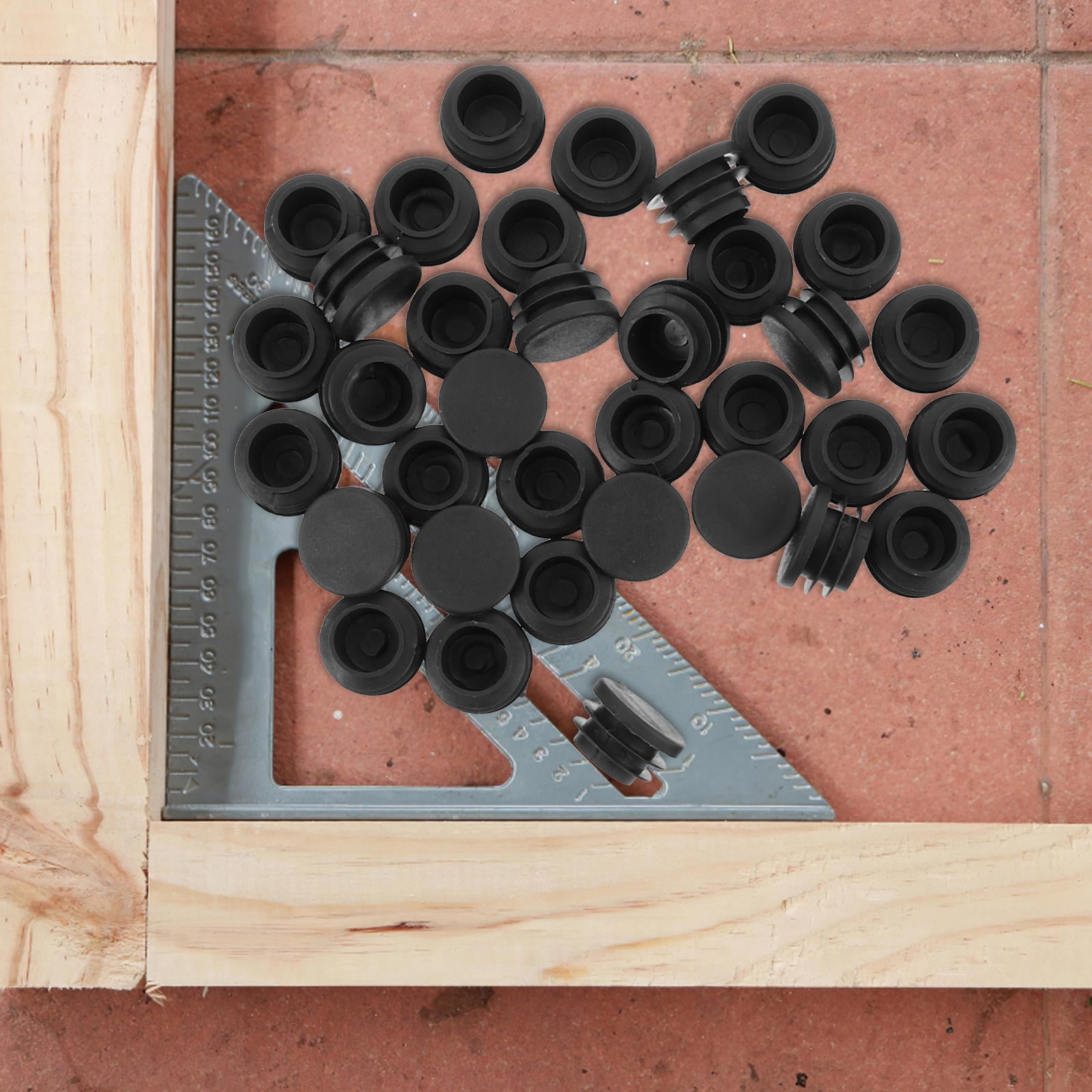 KONTONTY 40 Pcs Round Plastic Plugs Round End Caps For Tubing Pipe ...