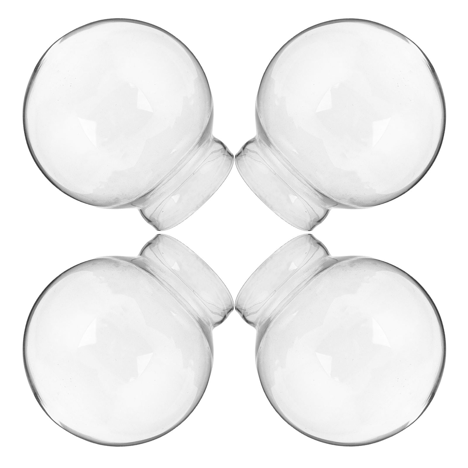 KONTONTY 4pcs DIY Snow Globe Kit Glass Snow Globes Replacement Snow ...