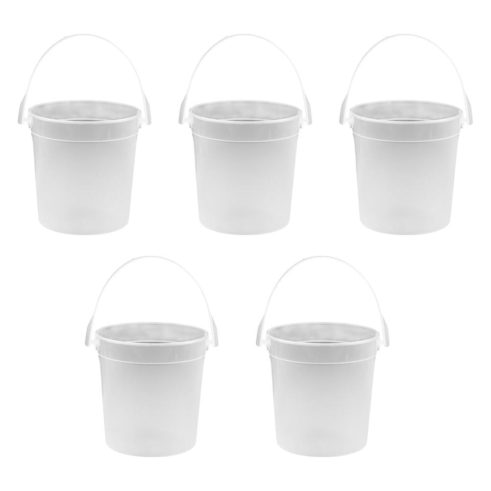KONTONTY 5 PCS Transparent Bucket Without Lid Clear Kids Wash Buckets ...