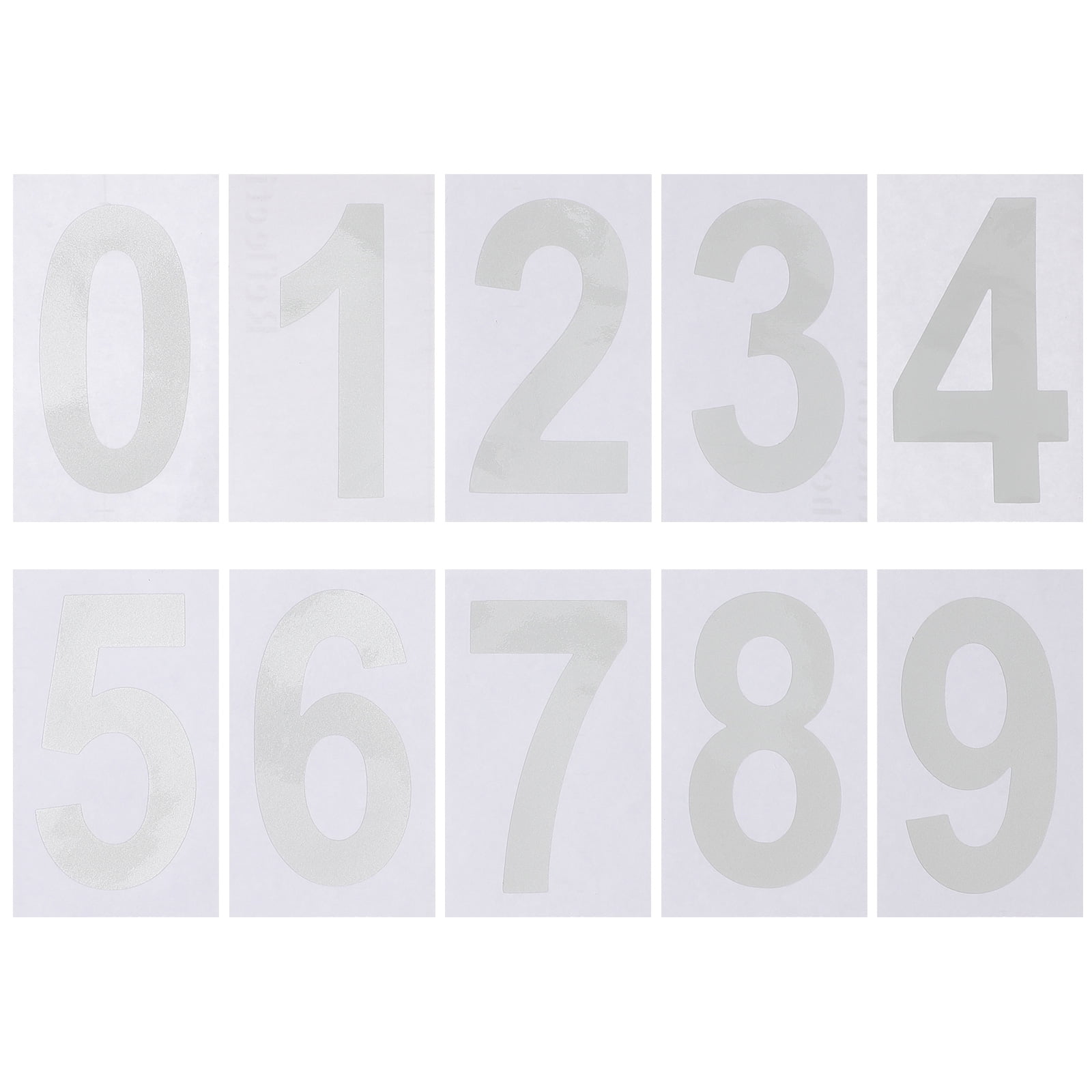 KONTONTY 5 Sets Reflective Mailbox Numbers Decals White Vinyl Easy to ...
