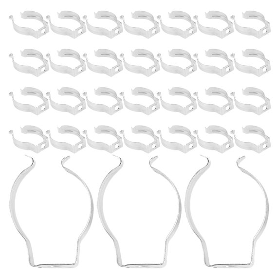 KONTONTY 50 Pcs T8 LED Tube Light Mounting Clips Steel Lamp Holders ...