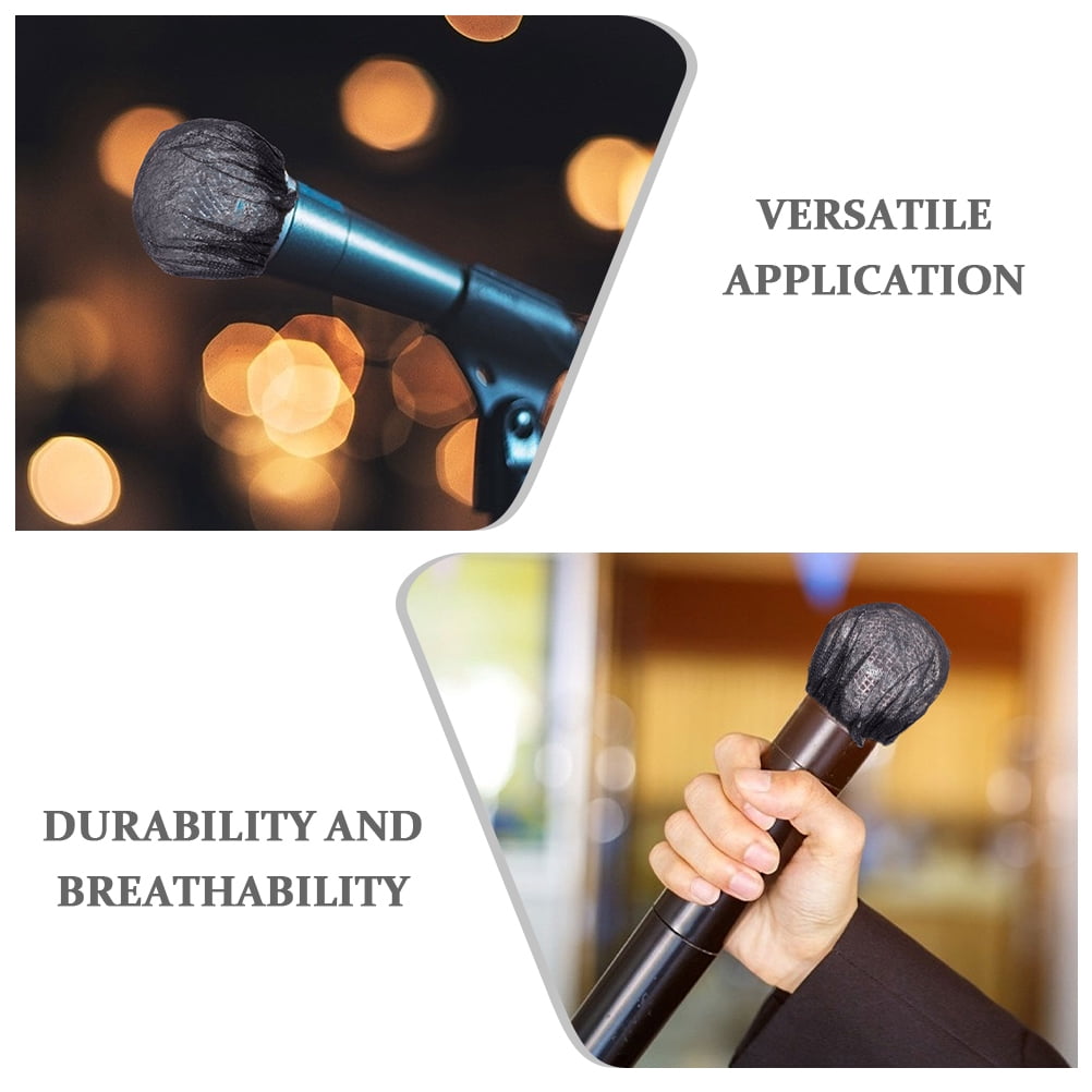 KONTONTY 50pcs Disposable Mic Covers Nonwoven Microphone Protective Cap ...