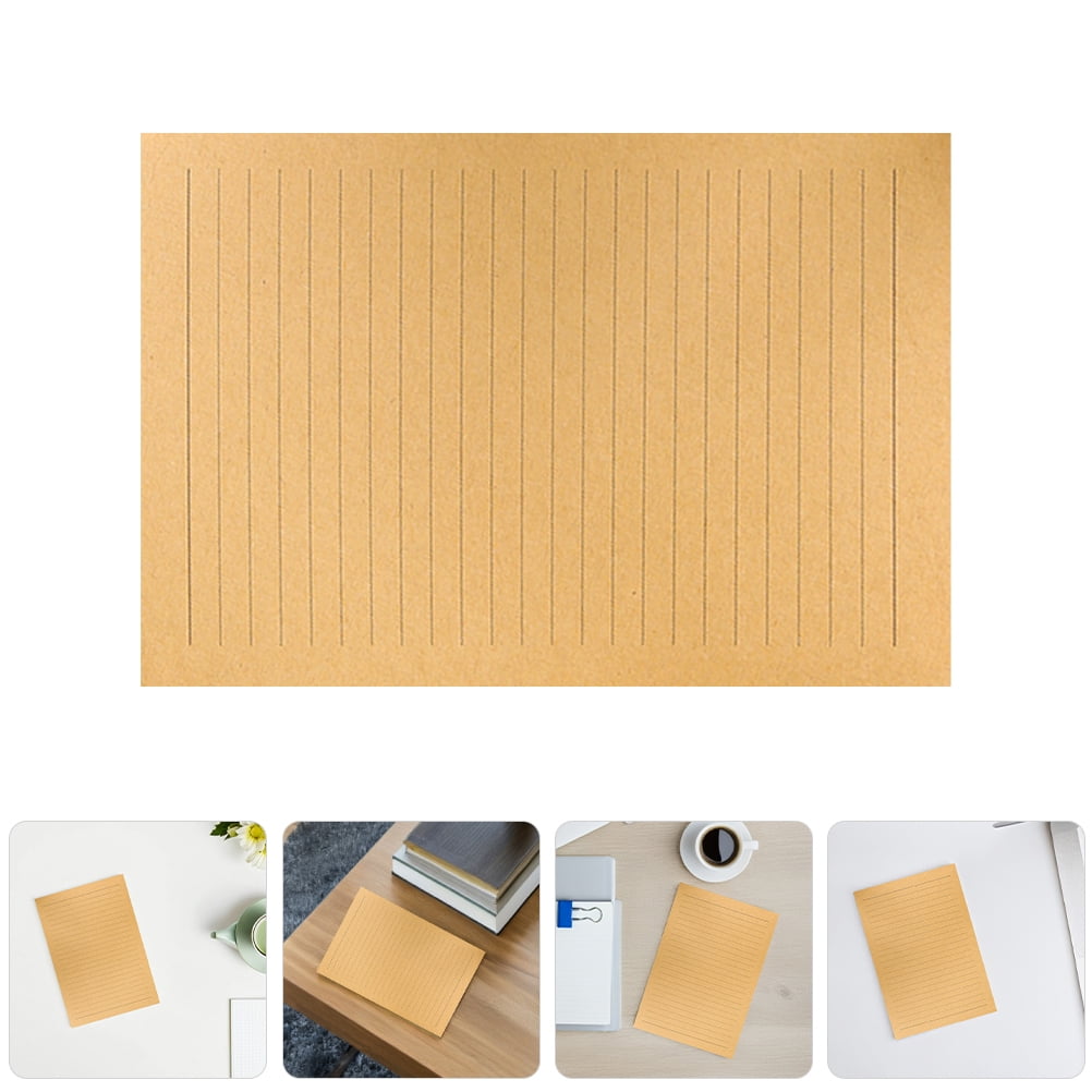 KONTONTY 50pcs Lined Letter Paper Retro Writing Paper Antique Kraft ...