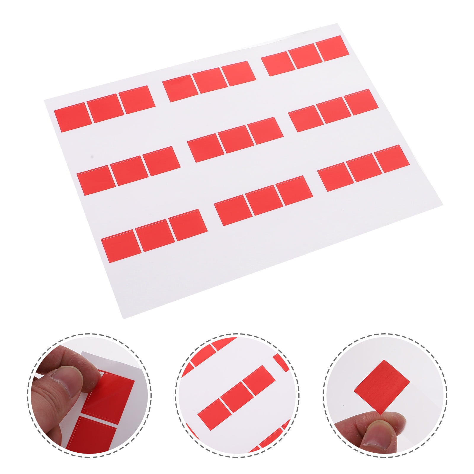 KONTONTY 5Pcs Red Rectangular Cable Labels for Cables Flexible ...