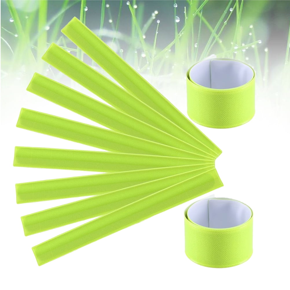 KONTONTY 6Pcs Night Running Reflective Slap Bands PVC Safety Wrist ...