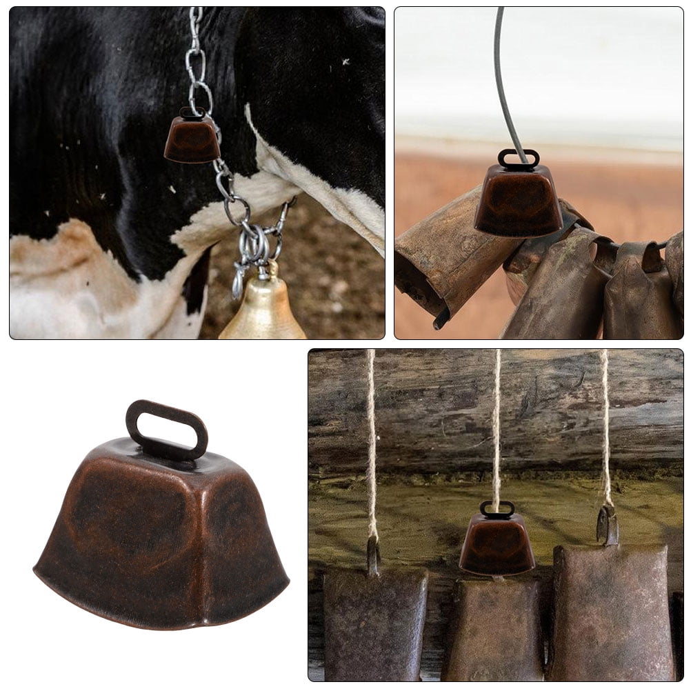 KONTONTY 6 Pcs Small Cowbell Bells for Crafts Cattle Goat Bronze Custom ...