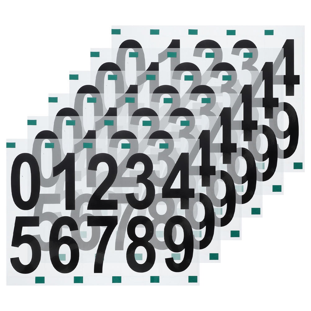 KONTONTY 6 Sheets Mailbox Stickers Stick On Numbers For Mailbox Door ...