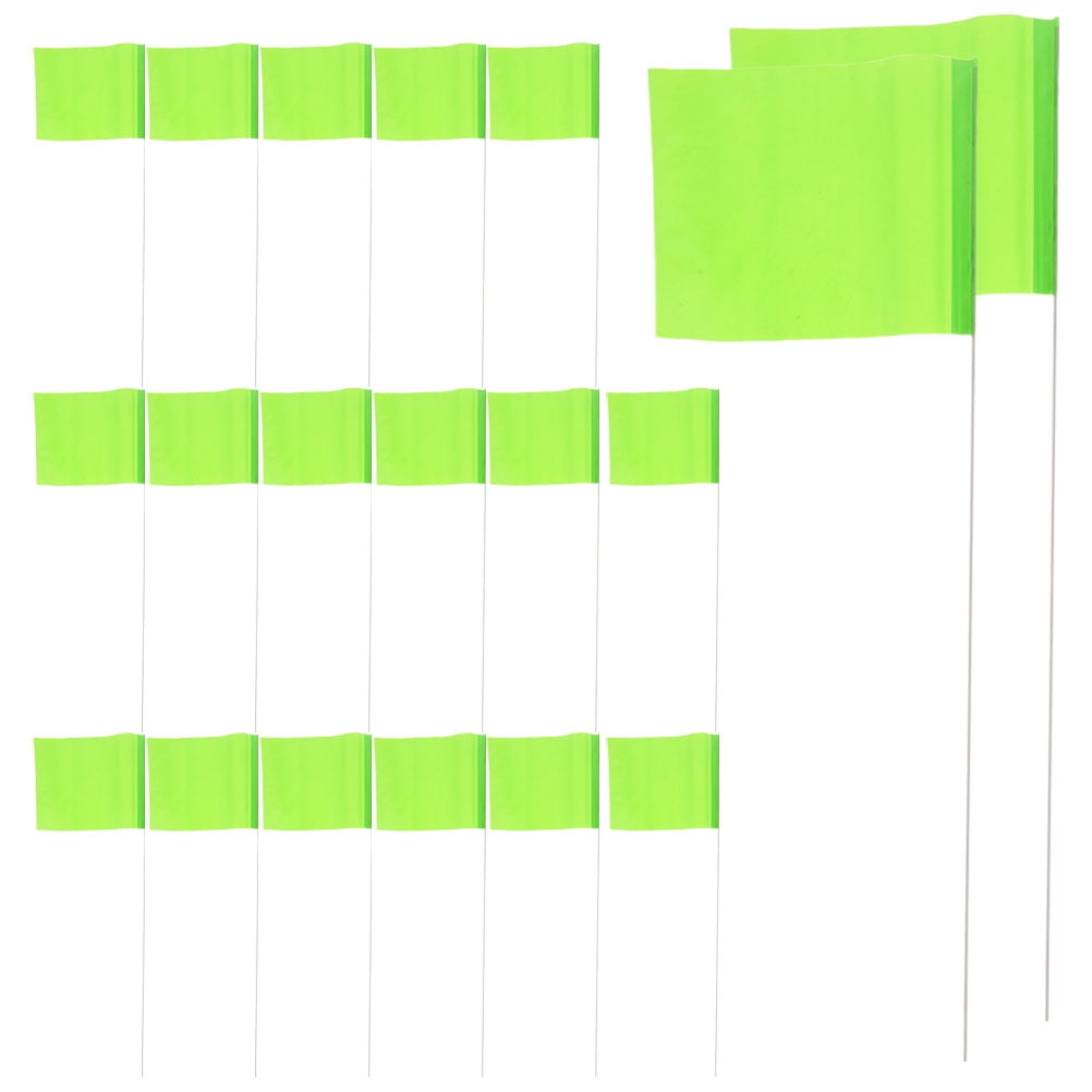 KONTONTY 60pcs Outdoor Lawn Flags Garden Irrigation Flags Steel Wire ...