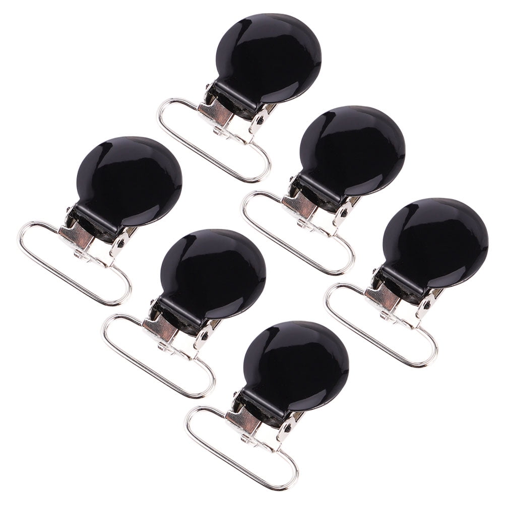 KONTONTY Metal Dungaree Clips Nonslip Black 6Pcs - Walmart.com