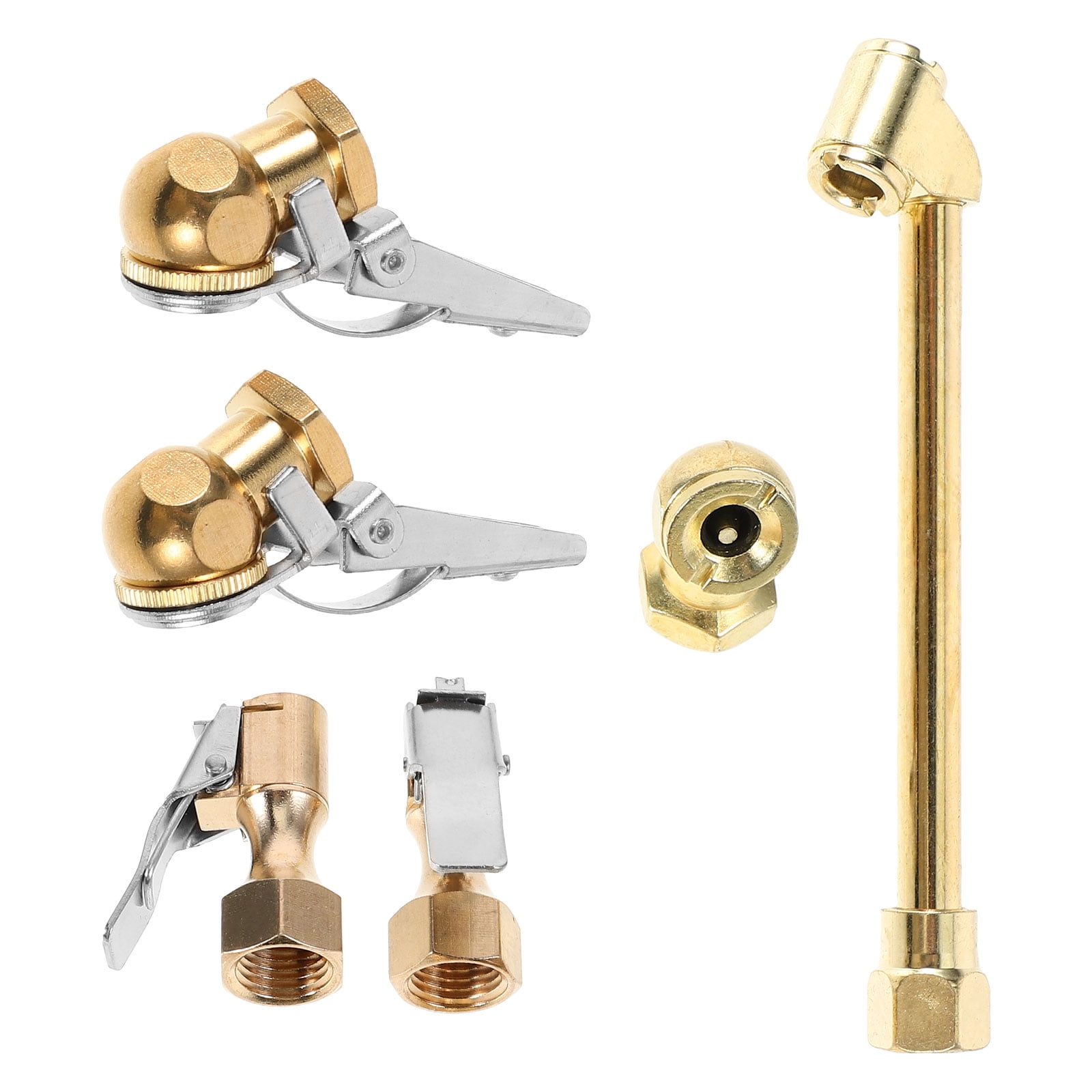 KONTONTY 6pcs Air Compressor Nozzle Adapter Brass Quick Release Air ...