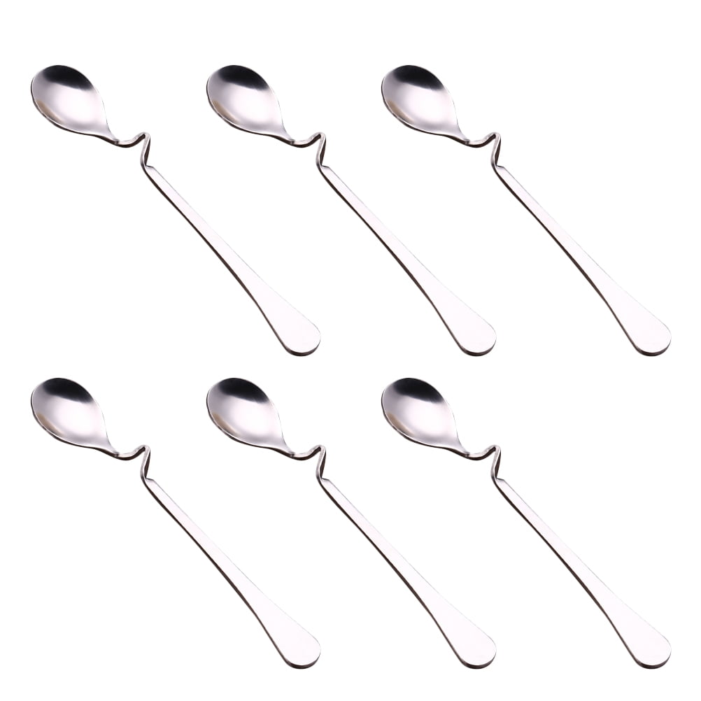 KONTONTY Ergonomic Stainless Steel Stirring Spoon Silver for Various ...