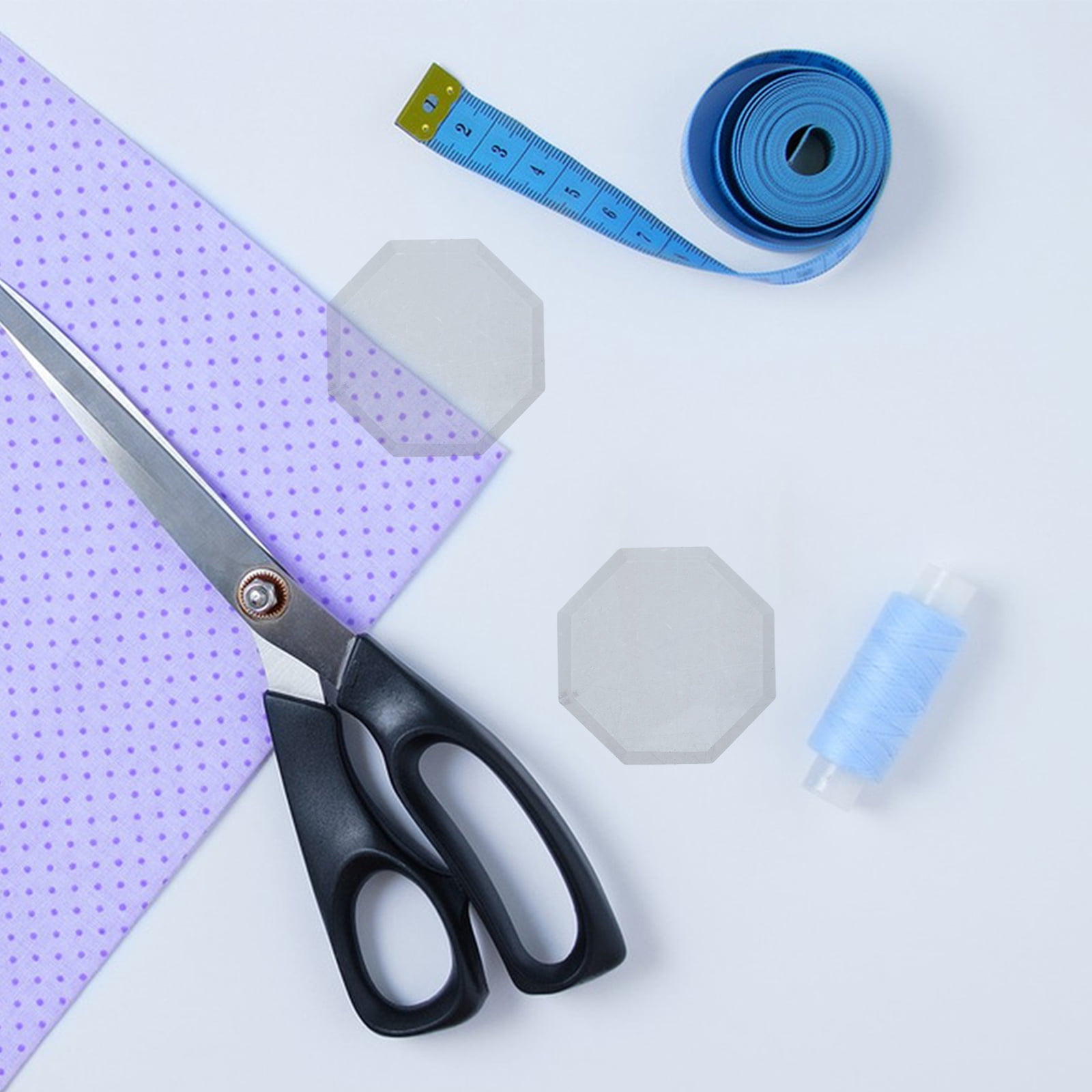 KONTONTY 8pcs Glass Octagon Clear Paperweights for Sewing and Cutting ...